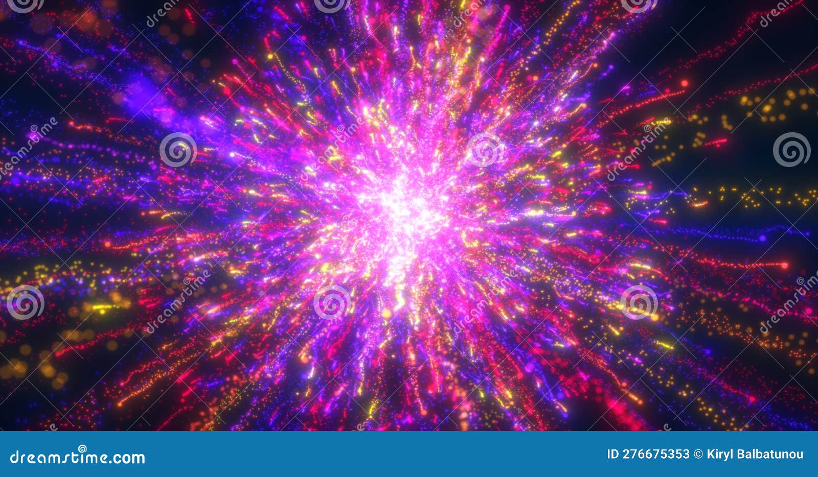 Abstract Glowing Energy Explosion Whirlwind Firework from Purple Lines ...