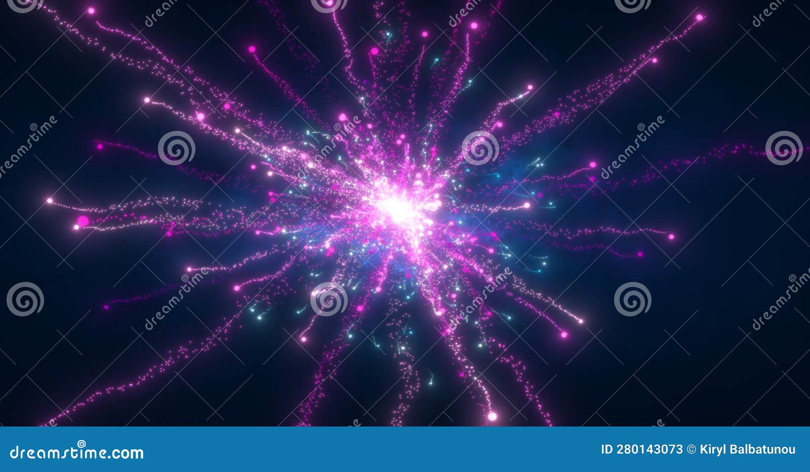 Abstract Glowing Energy Explosion Whirlwind Firework from Purple Lines ...