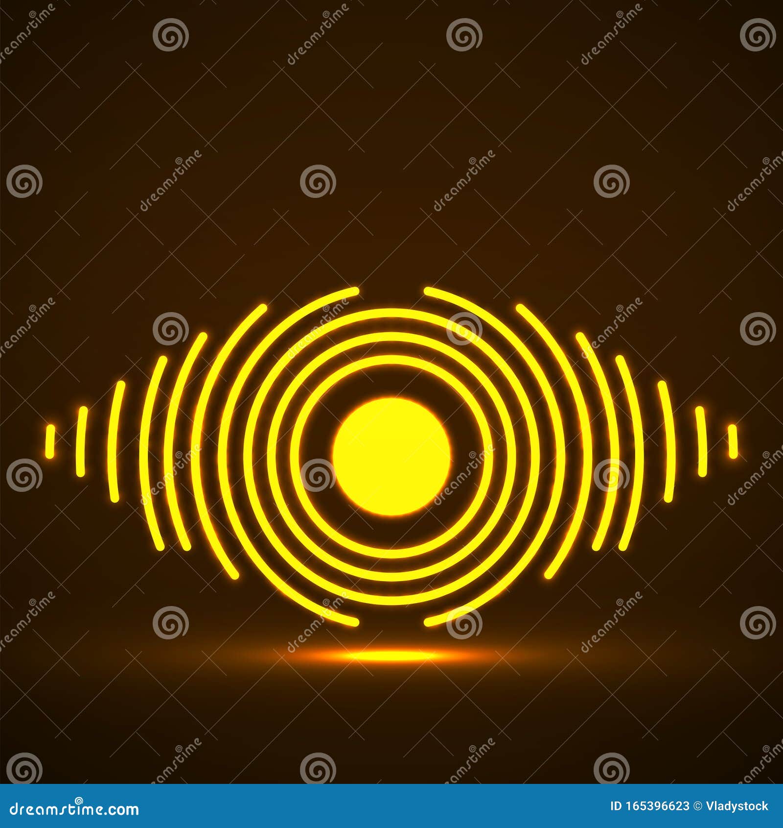 Abstract Glowing Eye with Radial Lines Stock Vector - Illustration of ...
