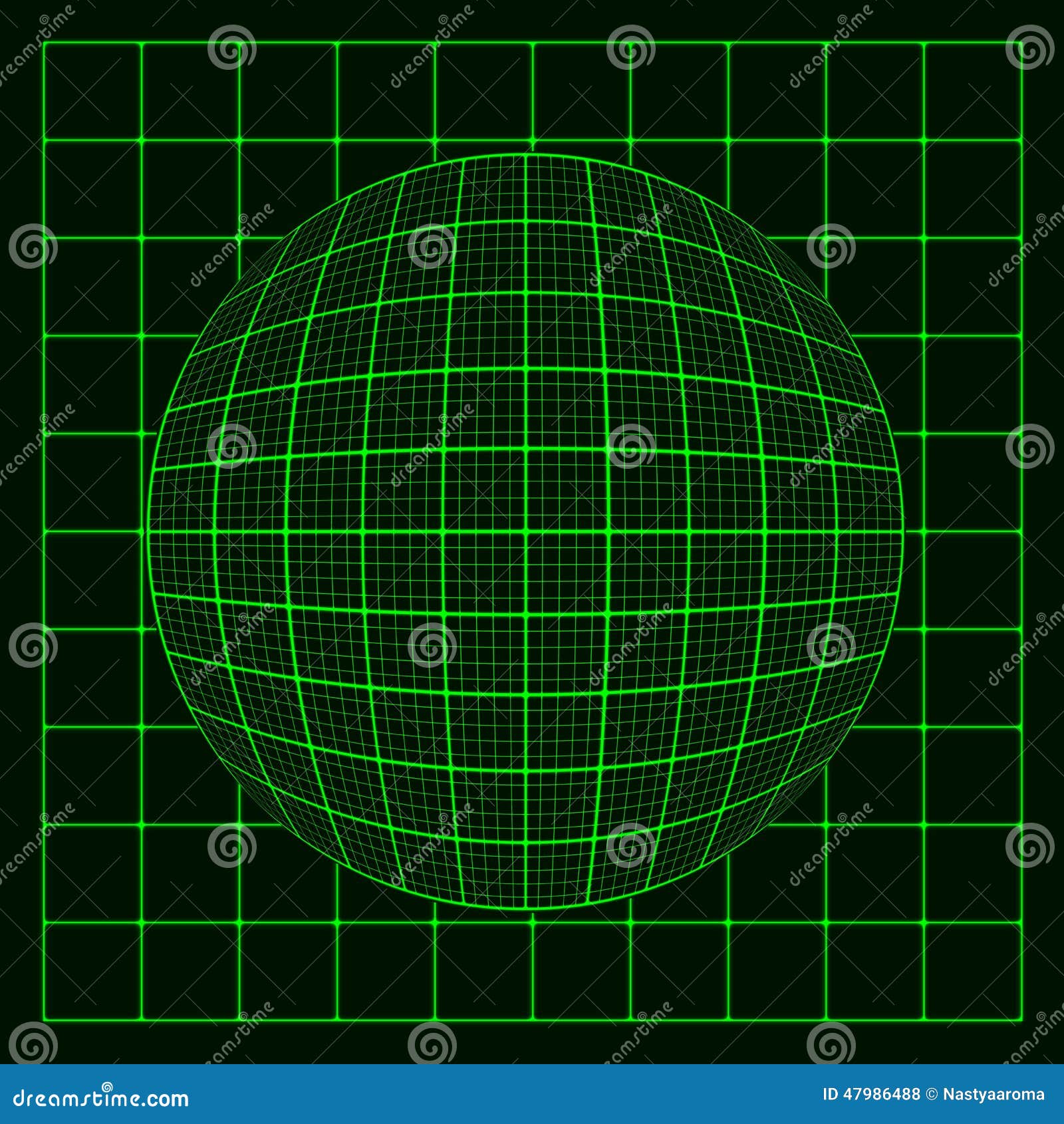 Abstract Glowing Grid on Dark Background. Stock Vector - Illustration ...