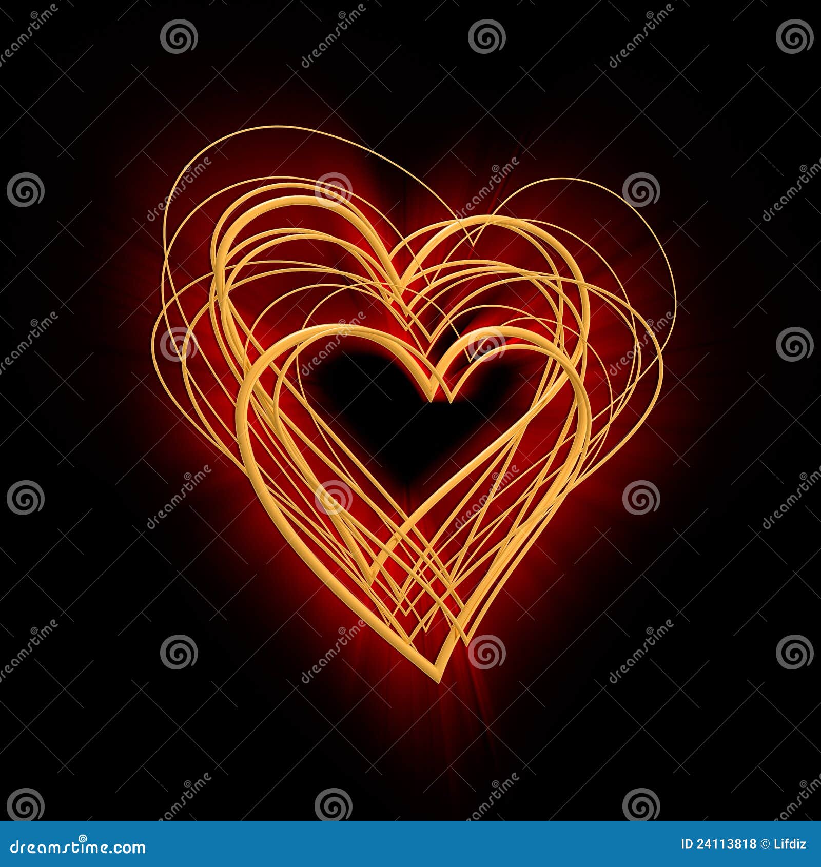 Abstract glowing heart stock illustration. Illustration of passion ...