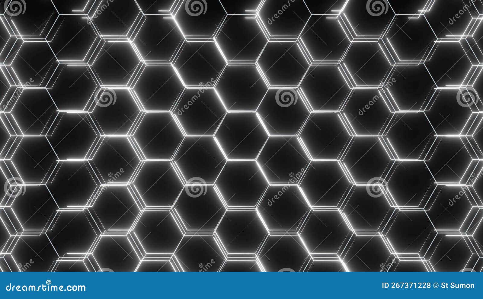 Abstract Glowing Hexagon Background, Hexagon Abstract Technology ...