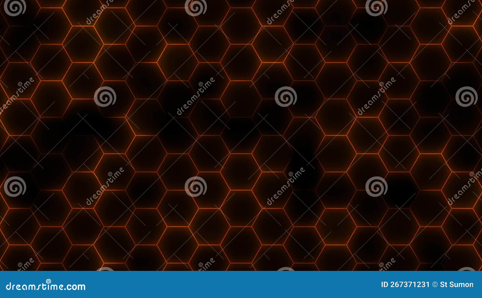 Abstract Glowing Hexagon Background, Hexagon Abstract Technology ...
