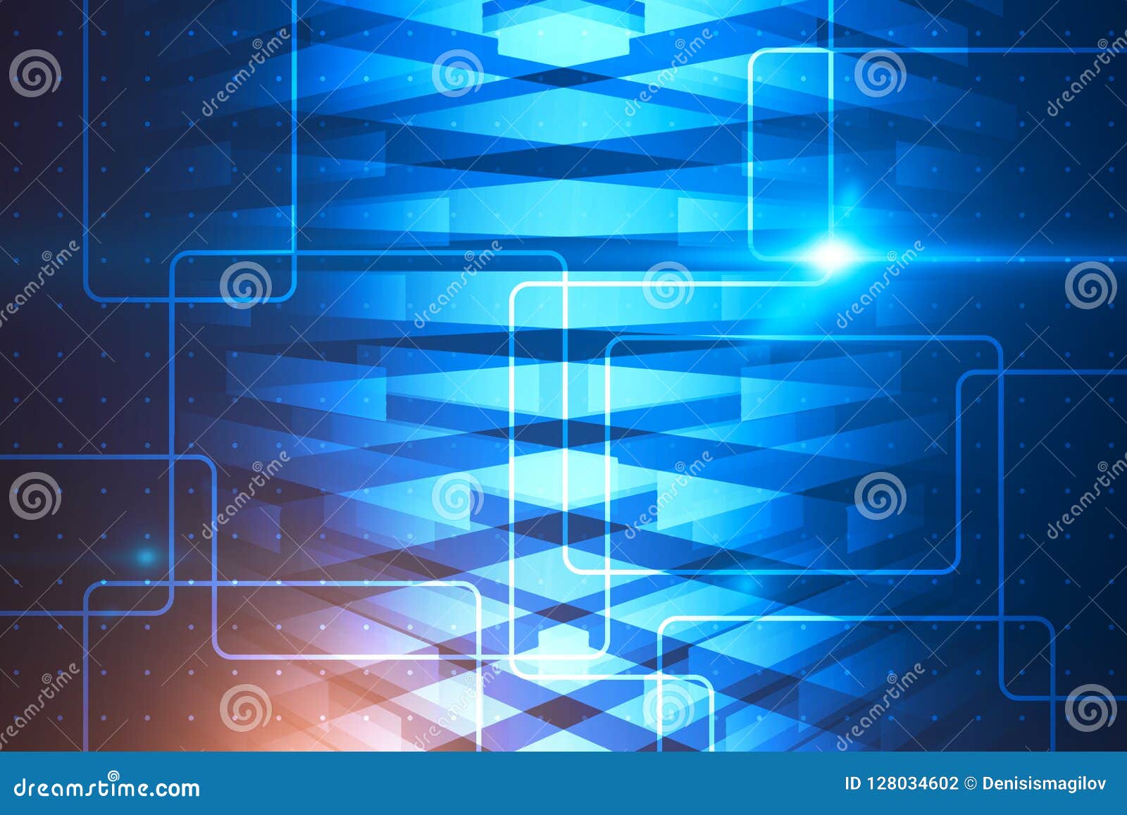 Abstract Glowing Immersive Interface Background Stock Illustration ...