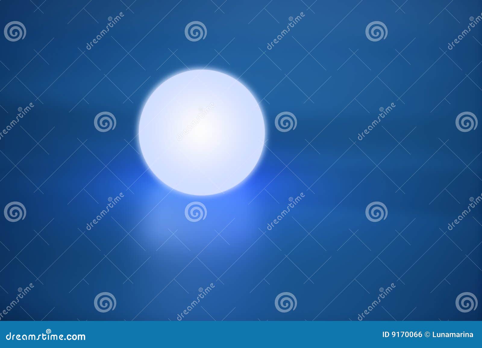 Abstract Glowing Light Sphere Over Blue Stock Photo - Image of ...