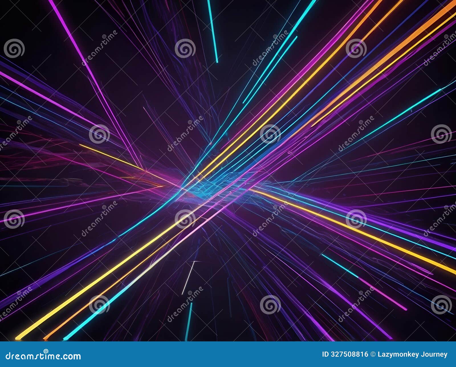 Abstract Glowing Multicolor Neon Lines Light Creative Background Stock ...