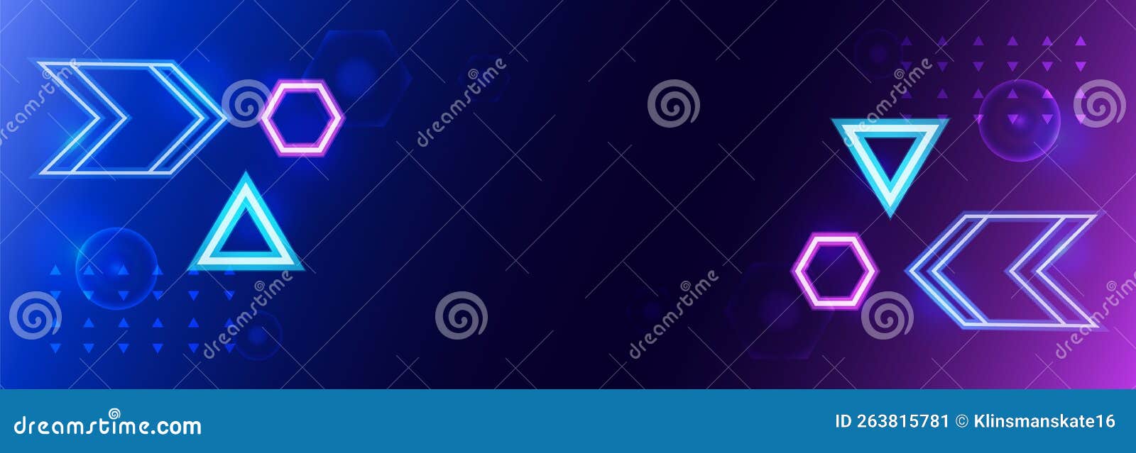 Abstract Glowing Neon Light Banner Template Design Stock Illustration ...