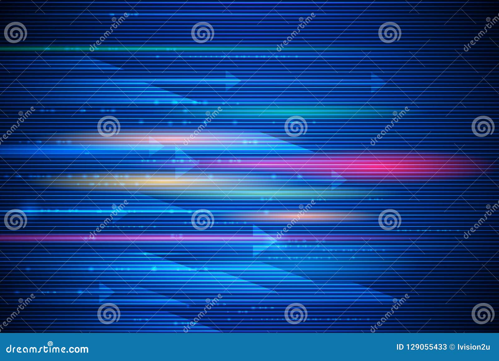 High Speed Movement and Motion Blur Over Dark Blue Background ...