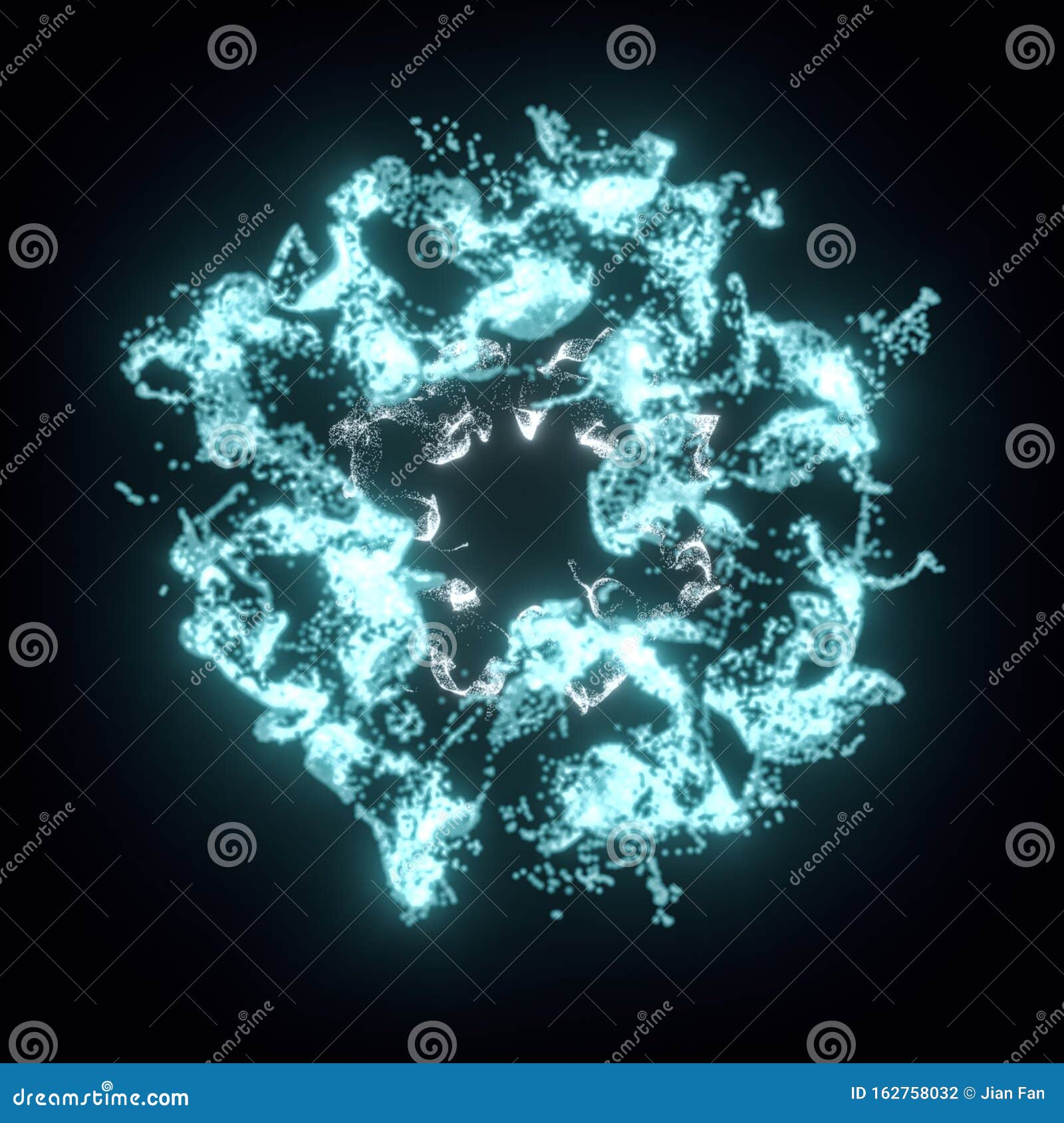 Abstract Glowing Particles with Brilliant Light, 3d Rendering Stock ...