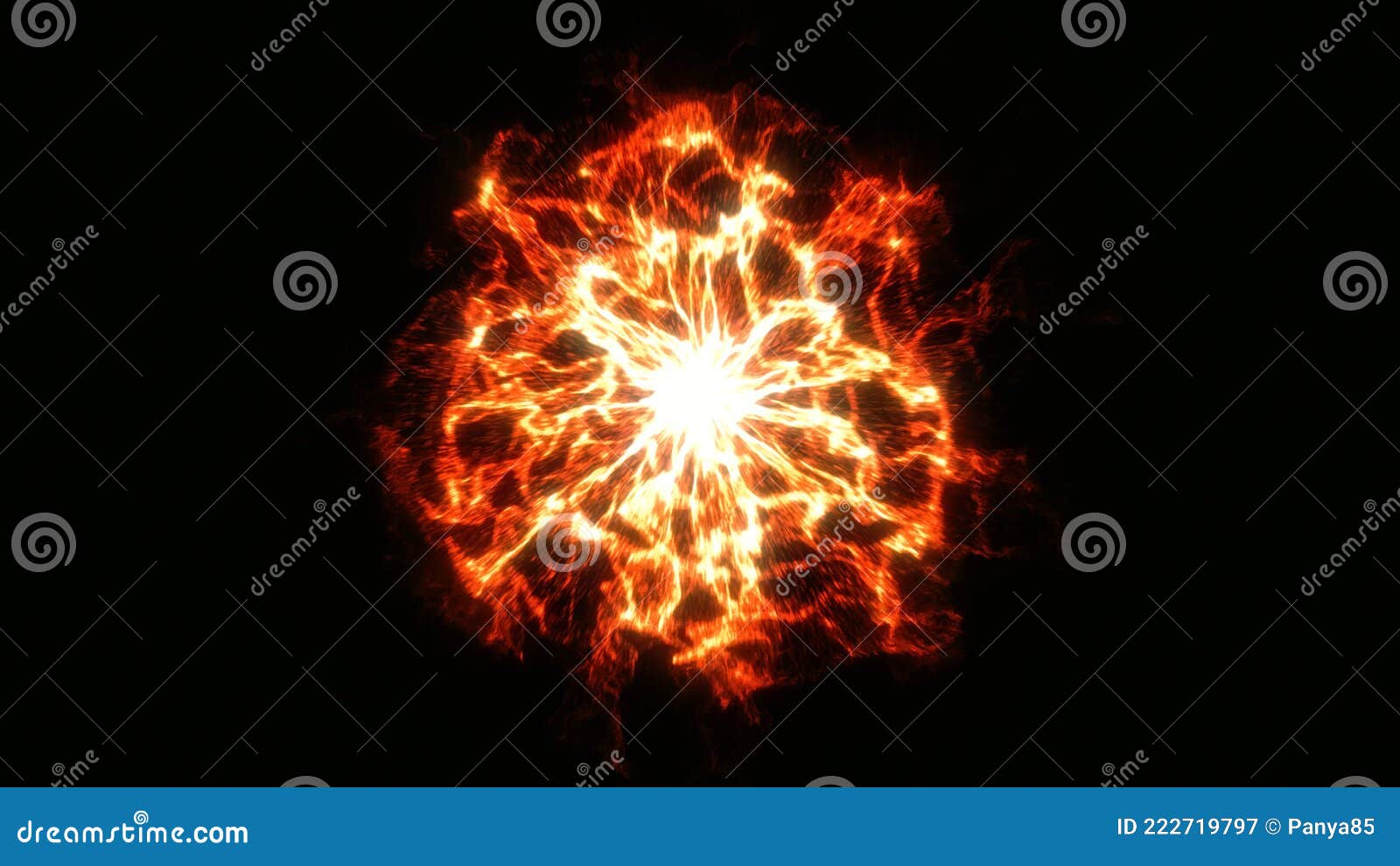 Abstract Glowing Plasma Burst. Energy Explosion Flame Wave Stock ...