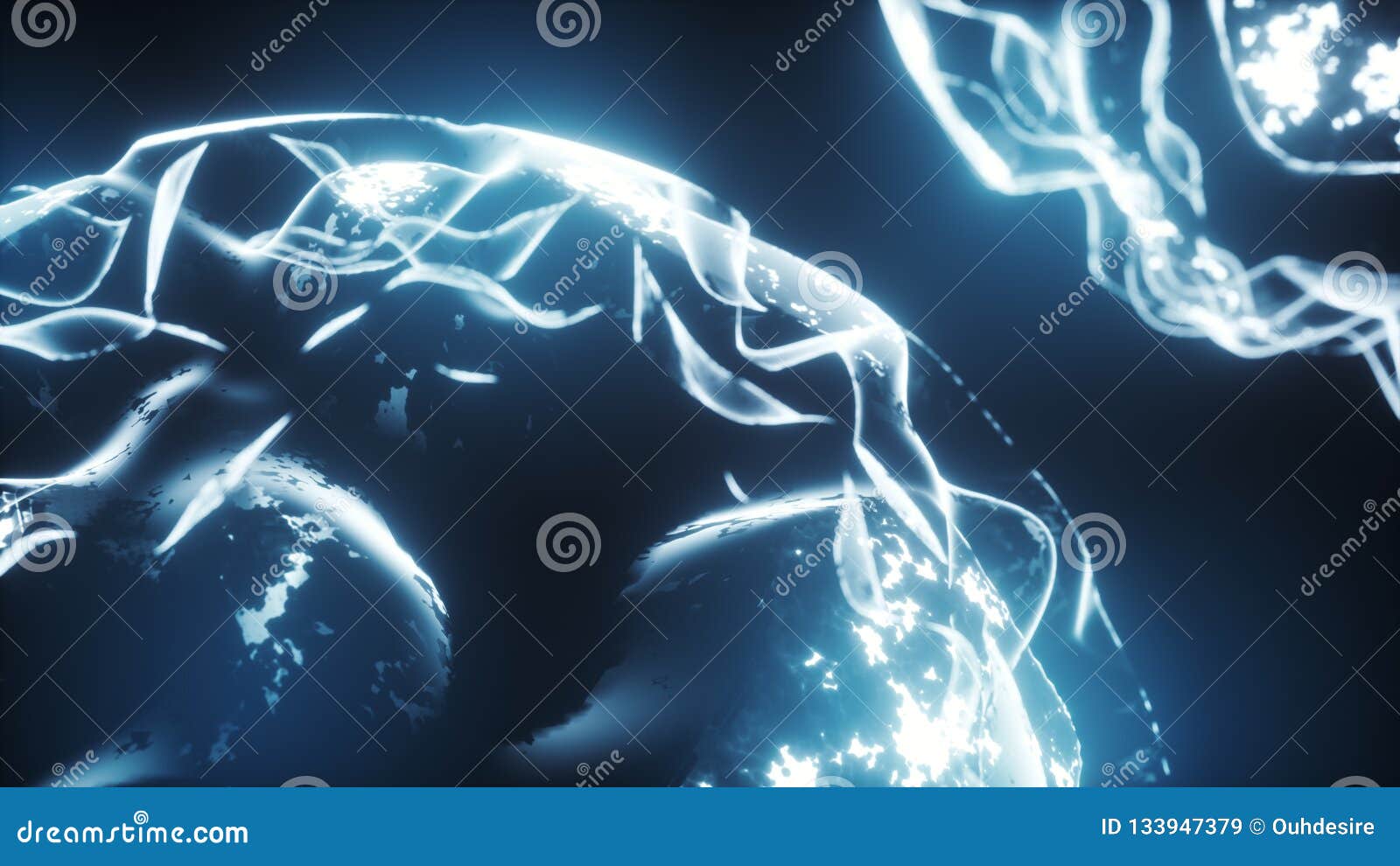 Abstract Glowing Plasma Structure. Stock Illustration - Illustration of ...