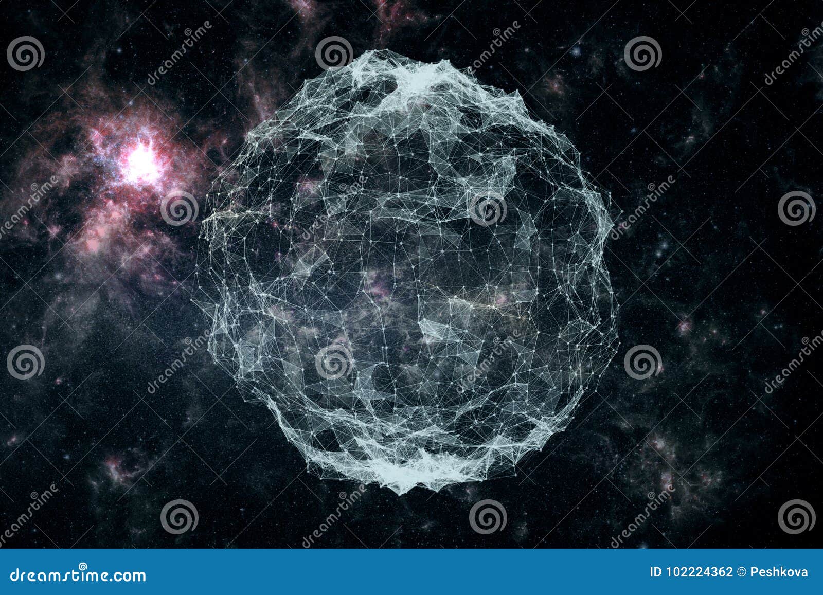 Glowing Polygonal Sphere Texture Stock Illustration - Illustration of ...