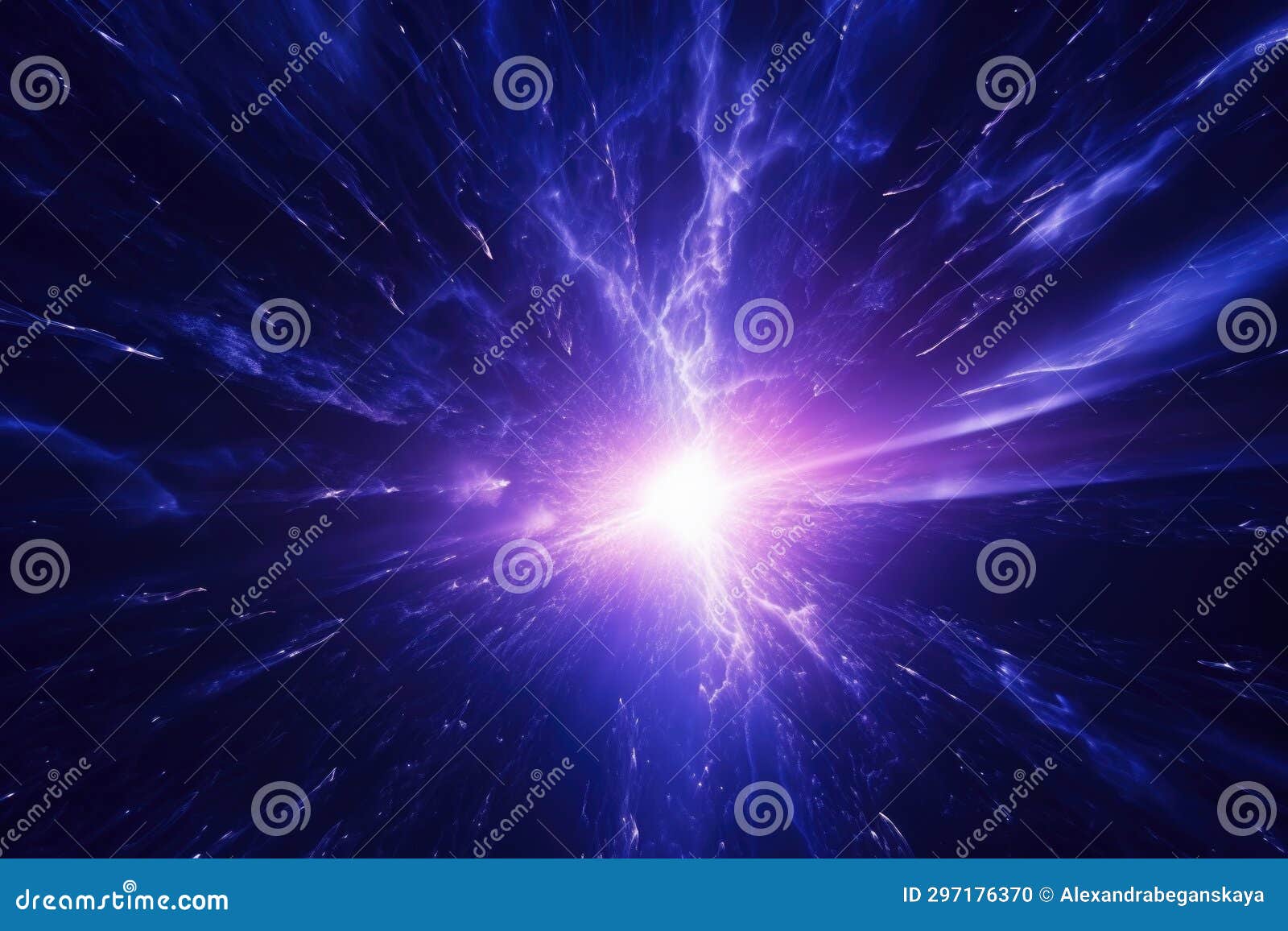 Abstract Glowing Purple Effect with Sparkling Rays and White Backlight ...
