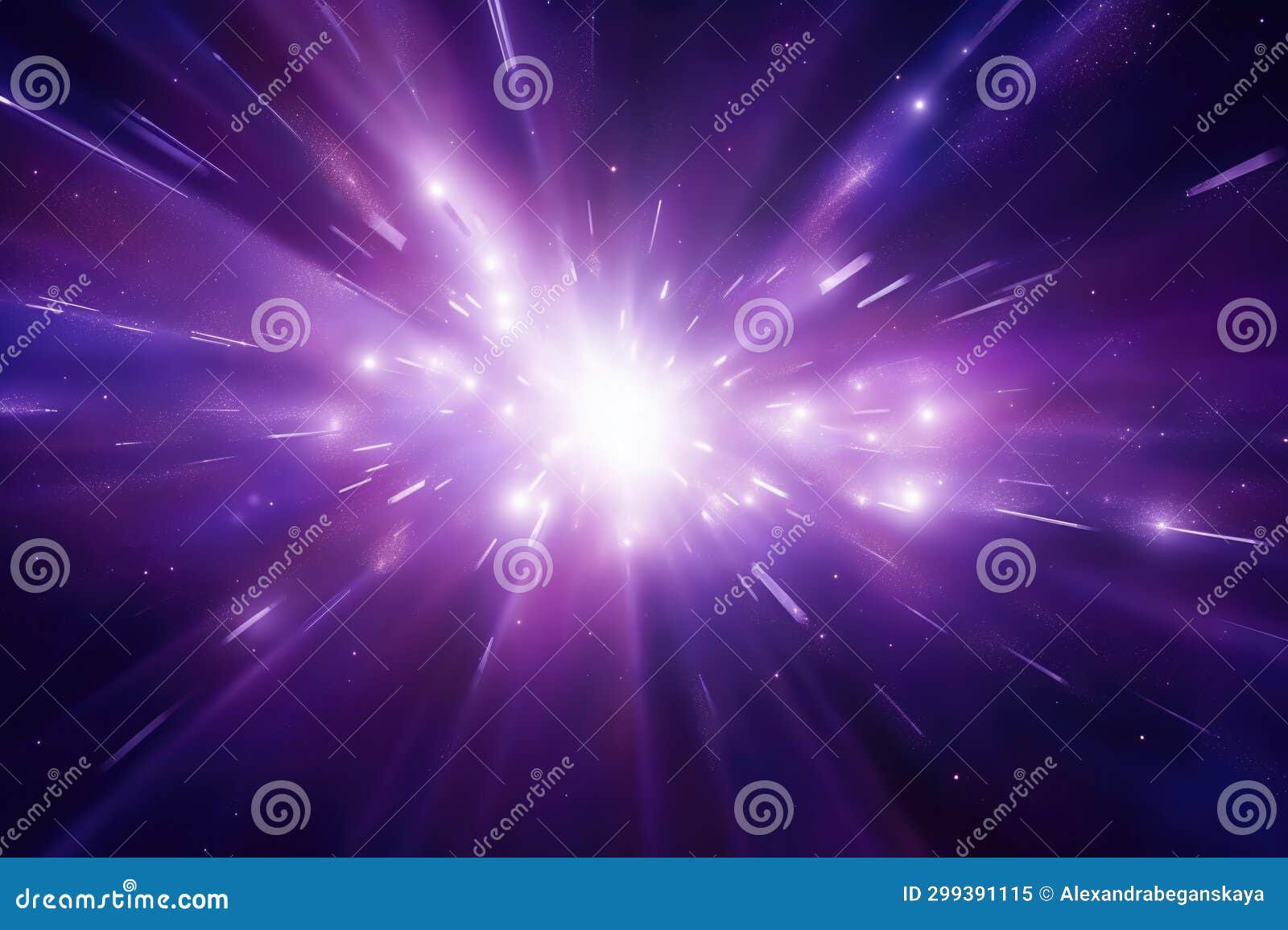 Abstract Glowing Purple Light Effect with Sparkling Rays Stock ...