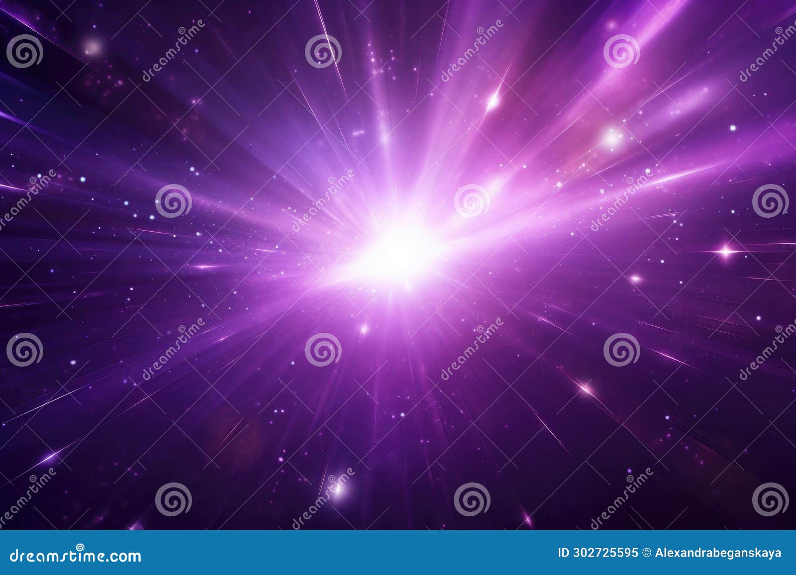 Abstract Glowing Purple Light Effect with Sparkling Rays Stock ...