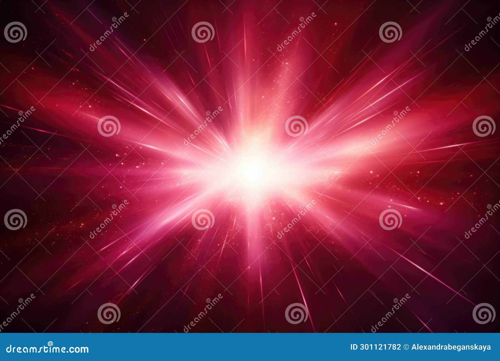 Abstract Glowing Red Effect with Sparkling Rays and White Backlight ...