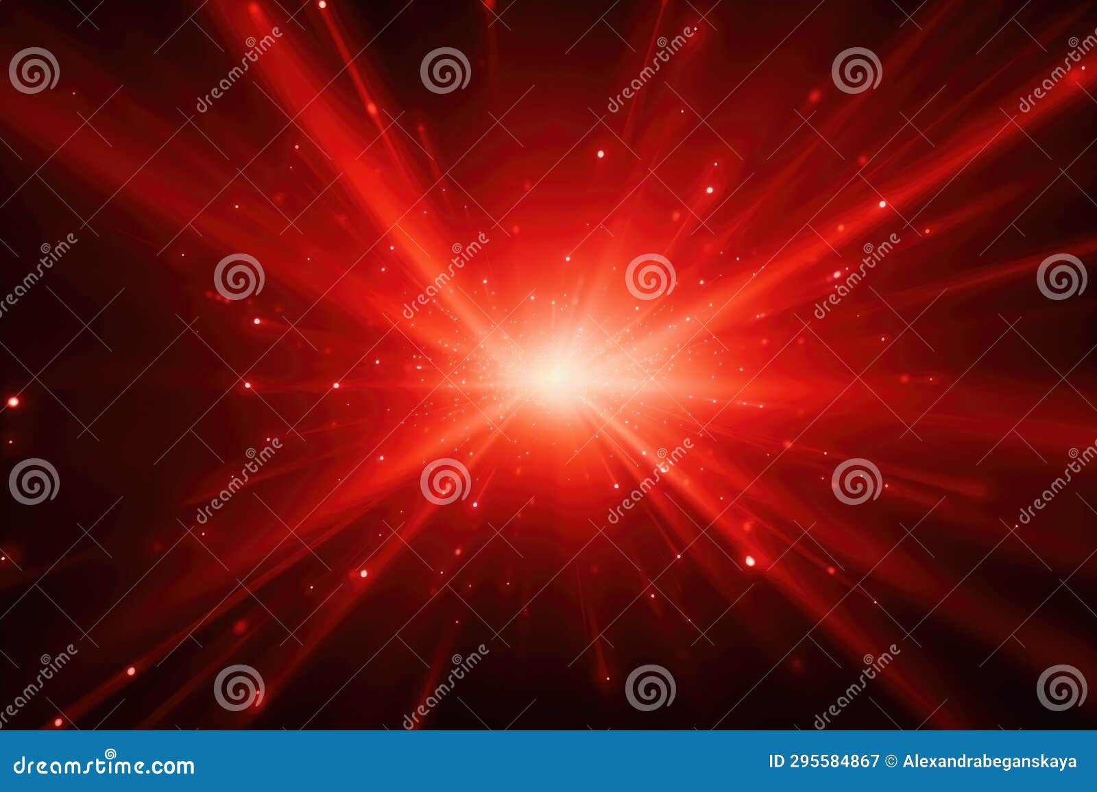 Abstract Glowing Red Light Effect with Sparkling Rays Stock ...