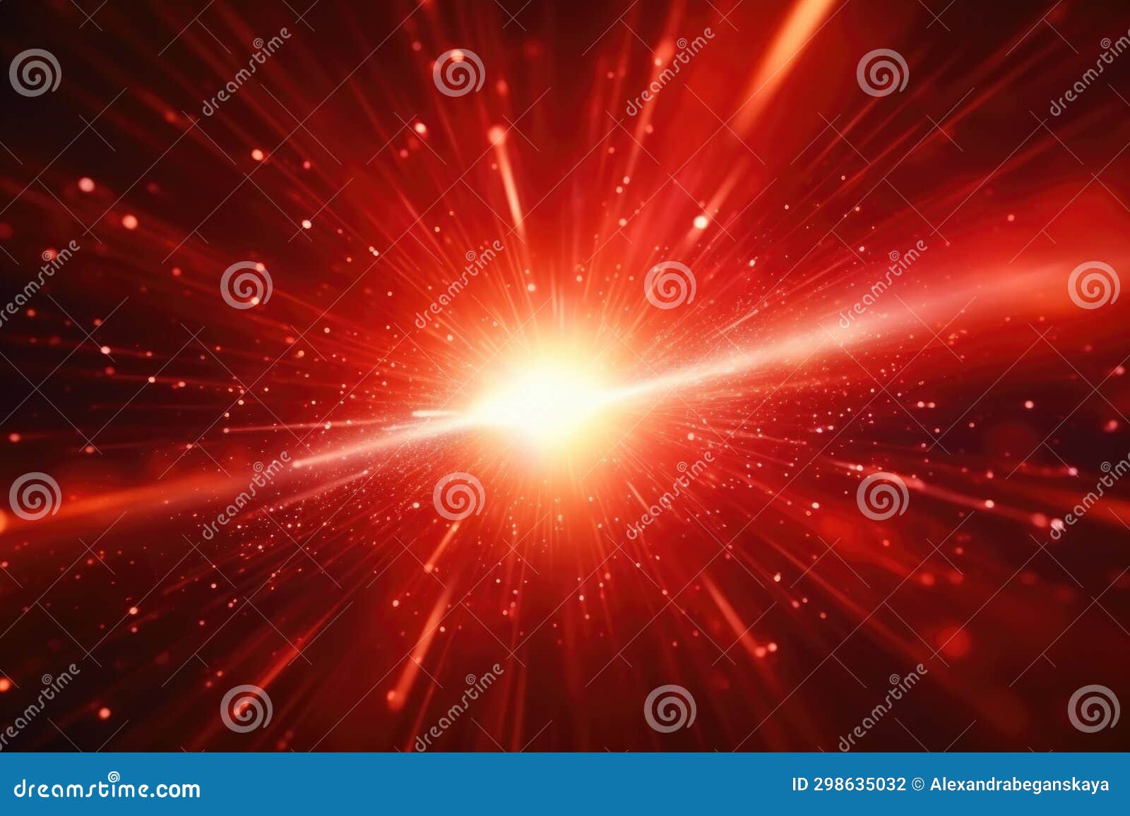 Abstract Glowing Red Light Effect with Sparkling Rays Stock ...