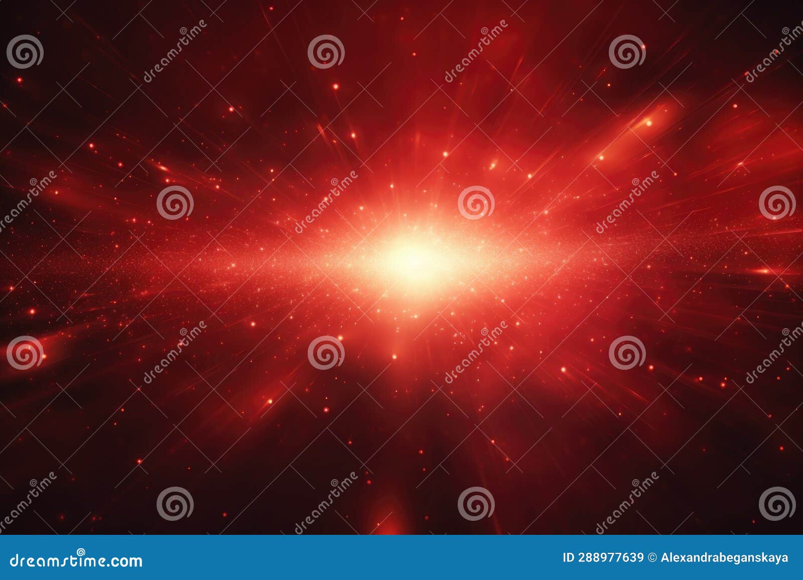 Abstract Glowing Red Light Effect with Sparkling Rays Stock ...