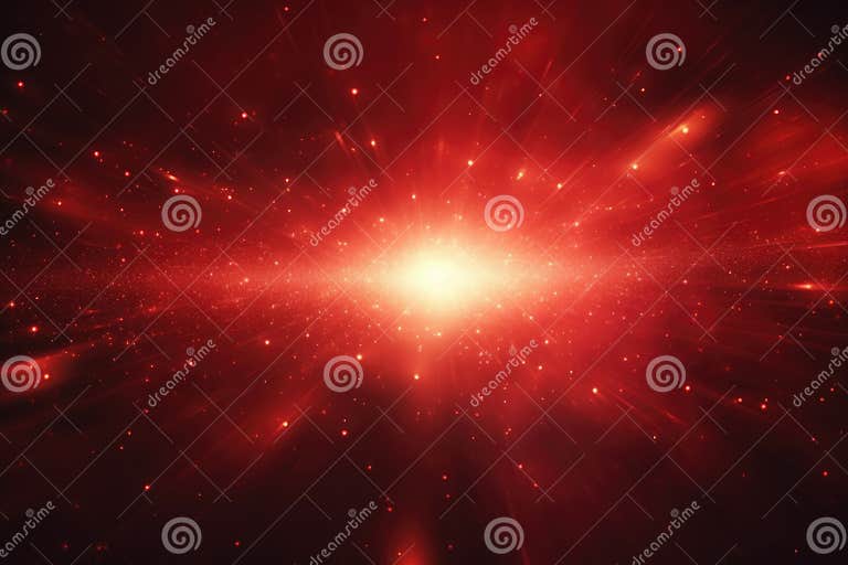 Abstract Glowing Red Light Effect with Sparkling Rays Stock ...