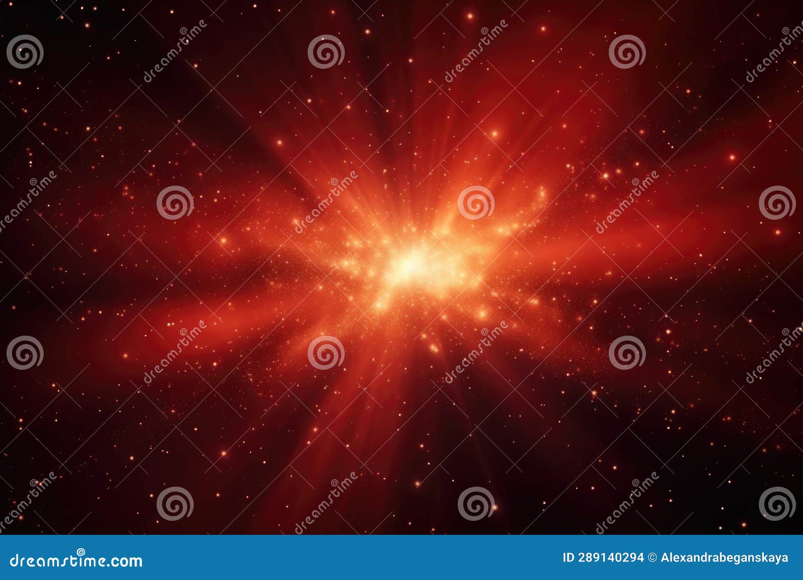 Abstract Glowing Red Light Effect with Sparkling Rays Stock ...