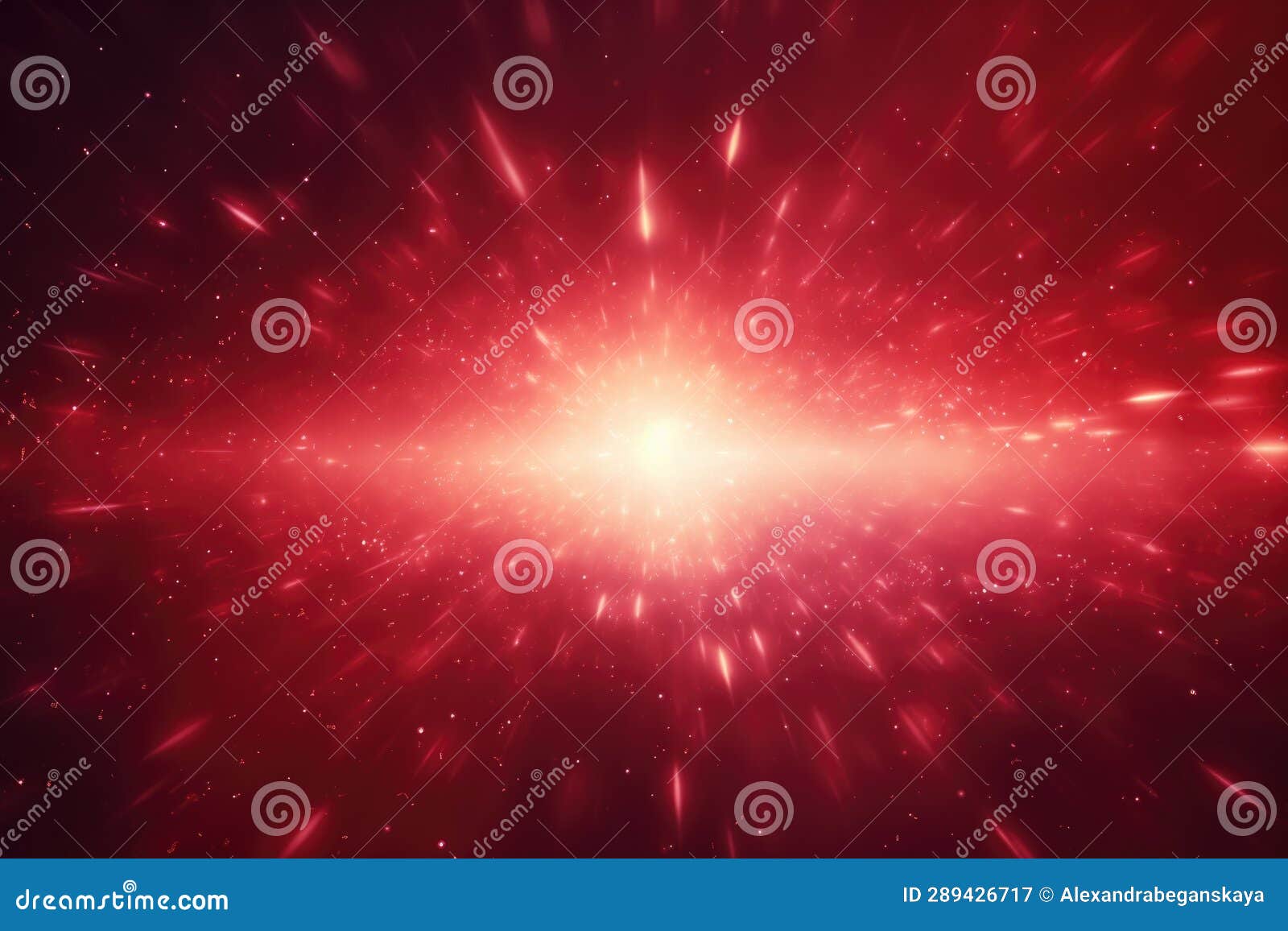 Abstract Glowing Red Light Effect with Sparkling Rays Stock ...