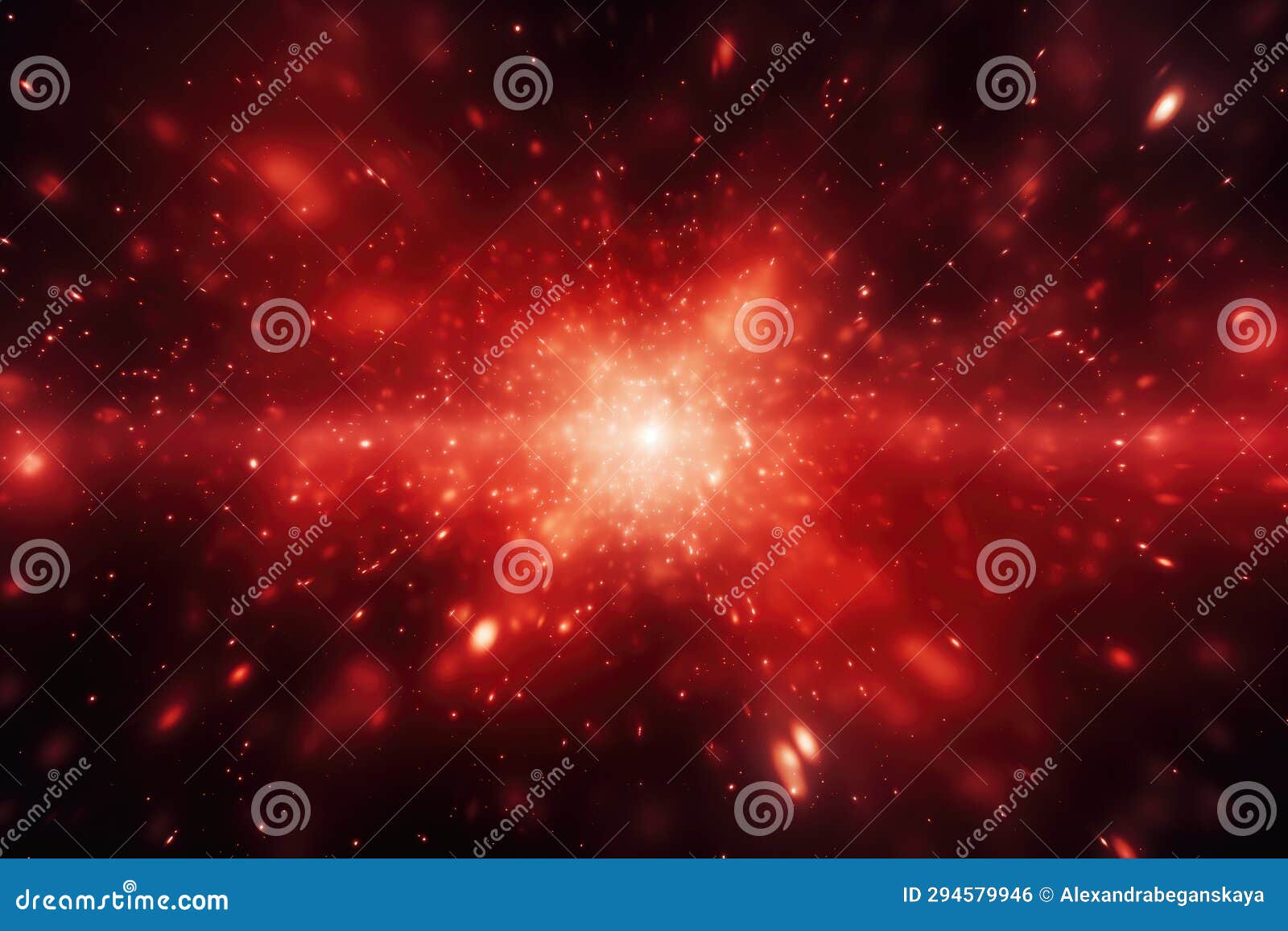 Abstract Glowing Red Light Effect with Sparkling Rays Stock ...