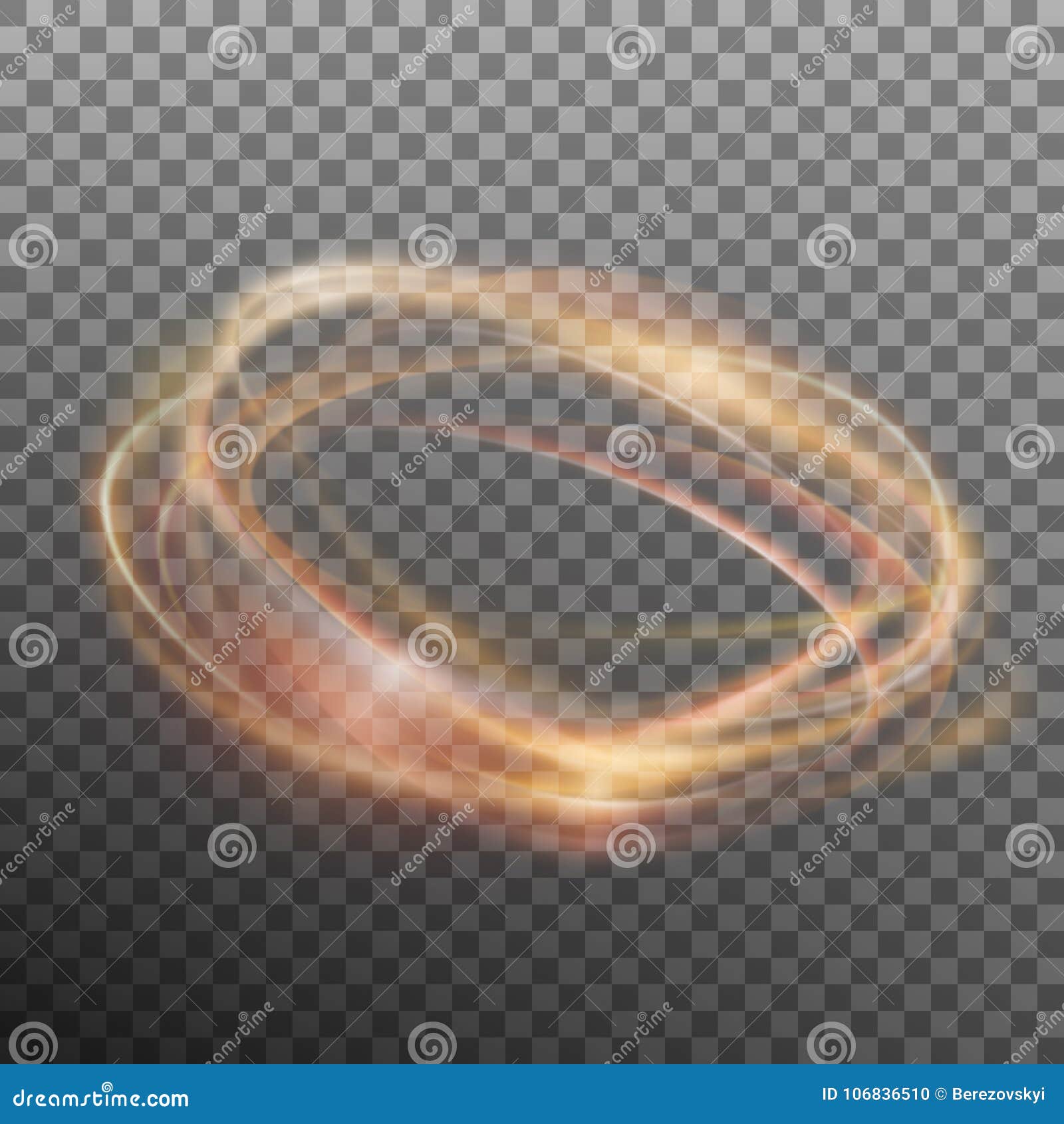 Abstract Glowing Ring on Transparent Backfround. EPS 10 Vector Stock ...