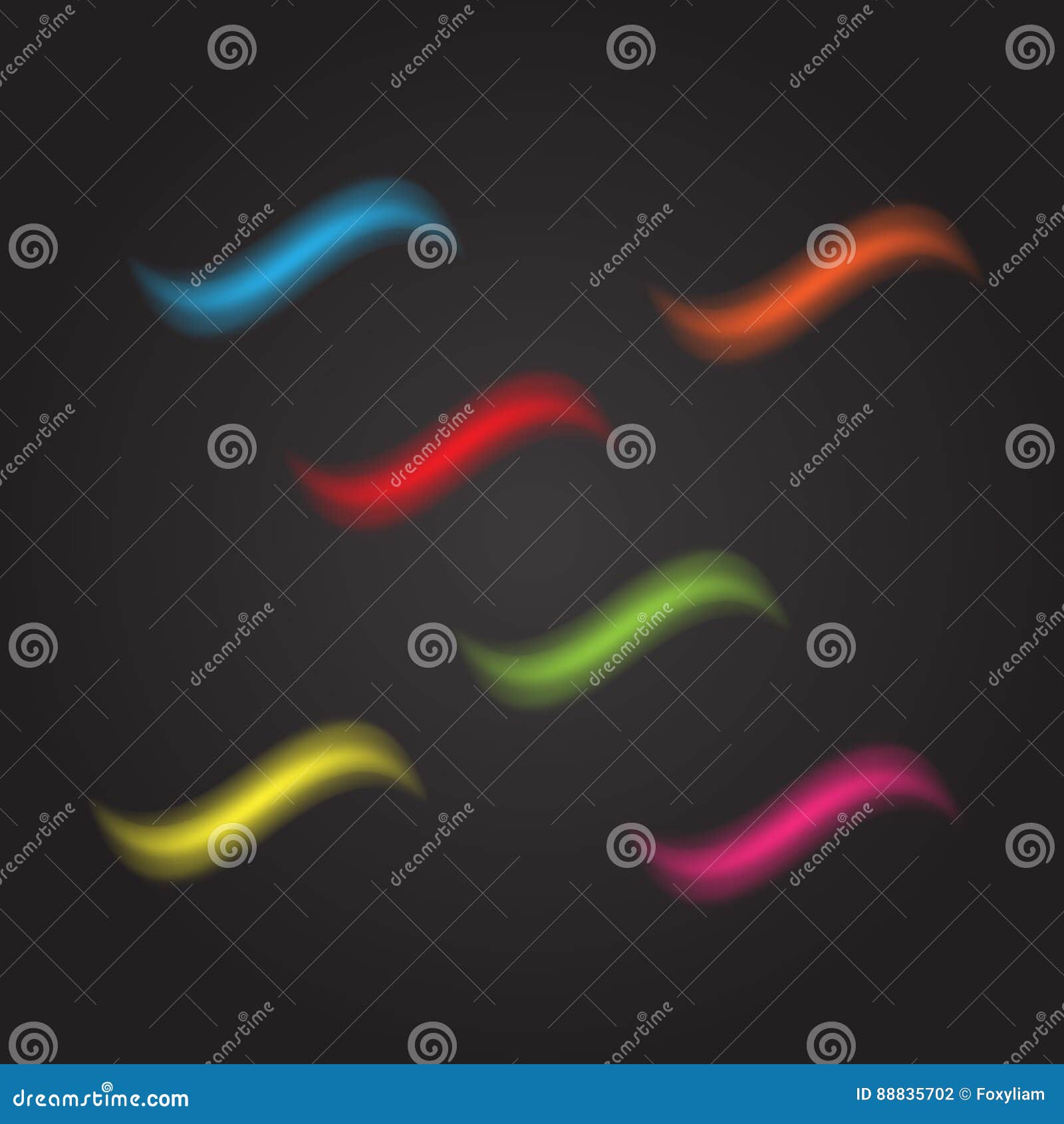 Abstract glowing shapes stock vector. Illustration of light - 88835702