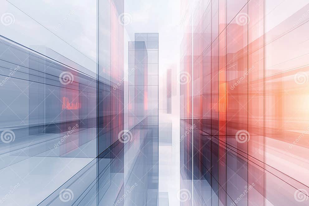 Abstract Glowing Shapes Create a Dynamic Business Environment with ...