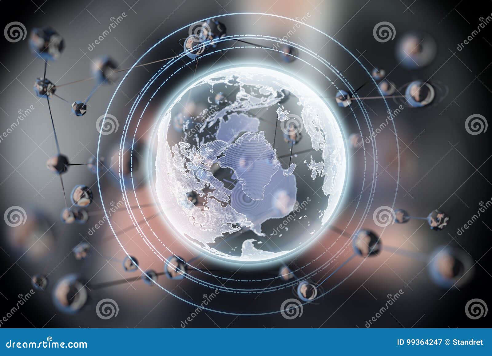 Abstract Glowing Sphere Shape. Earth. 3d Concept Planet. Science and ...