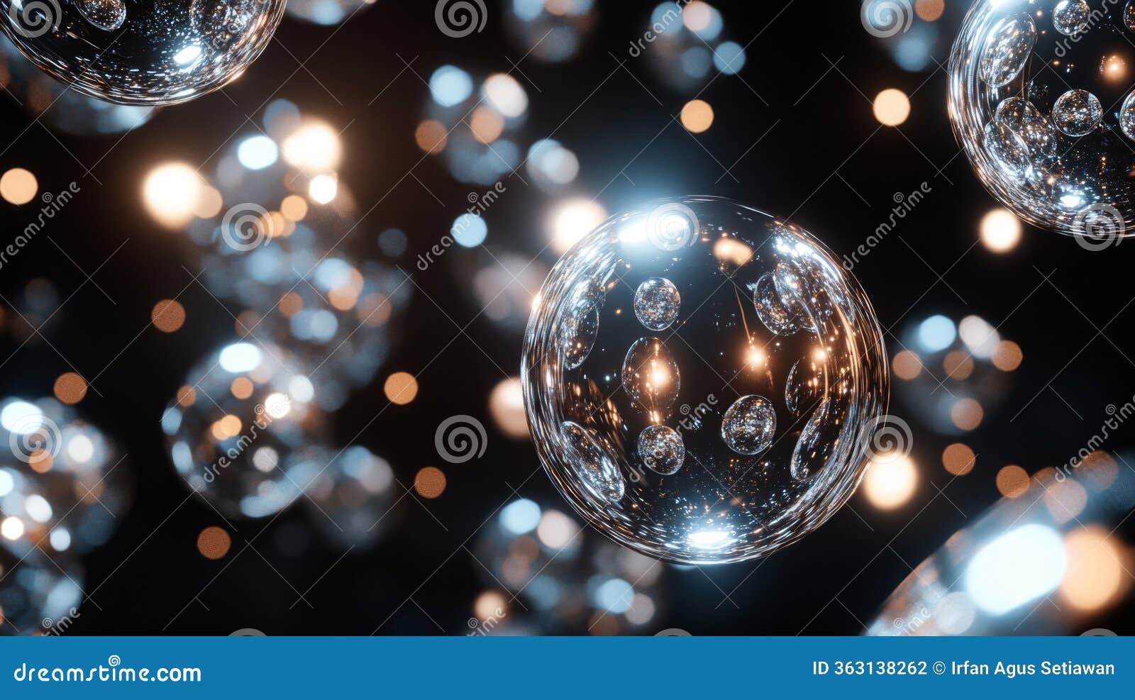 Two Glowing Spheres Of Energy, One Blue And One Orange, Are Merging ...