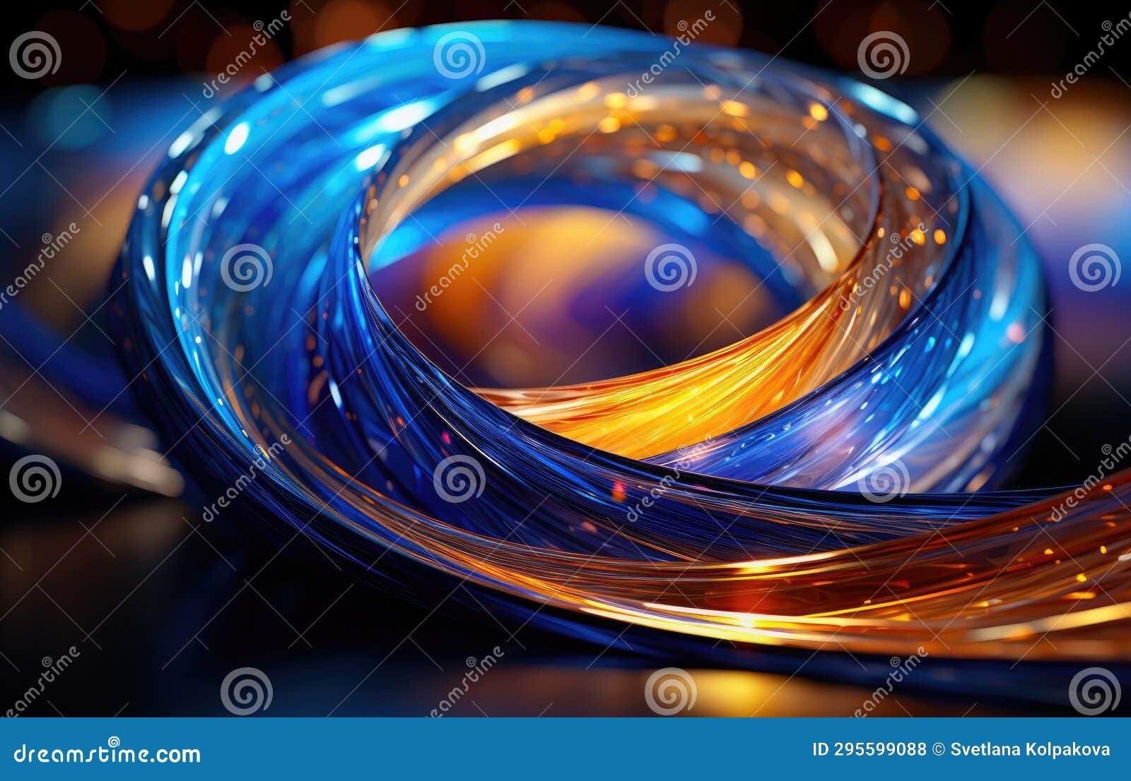 Spiral Shape Formed By Rotating Ellipse In Spectrum Colors Royalty-Free ...