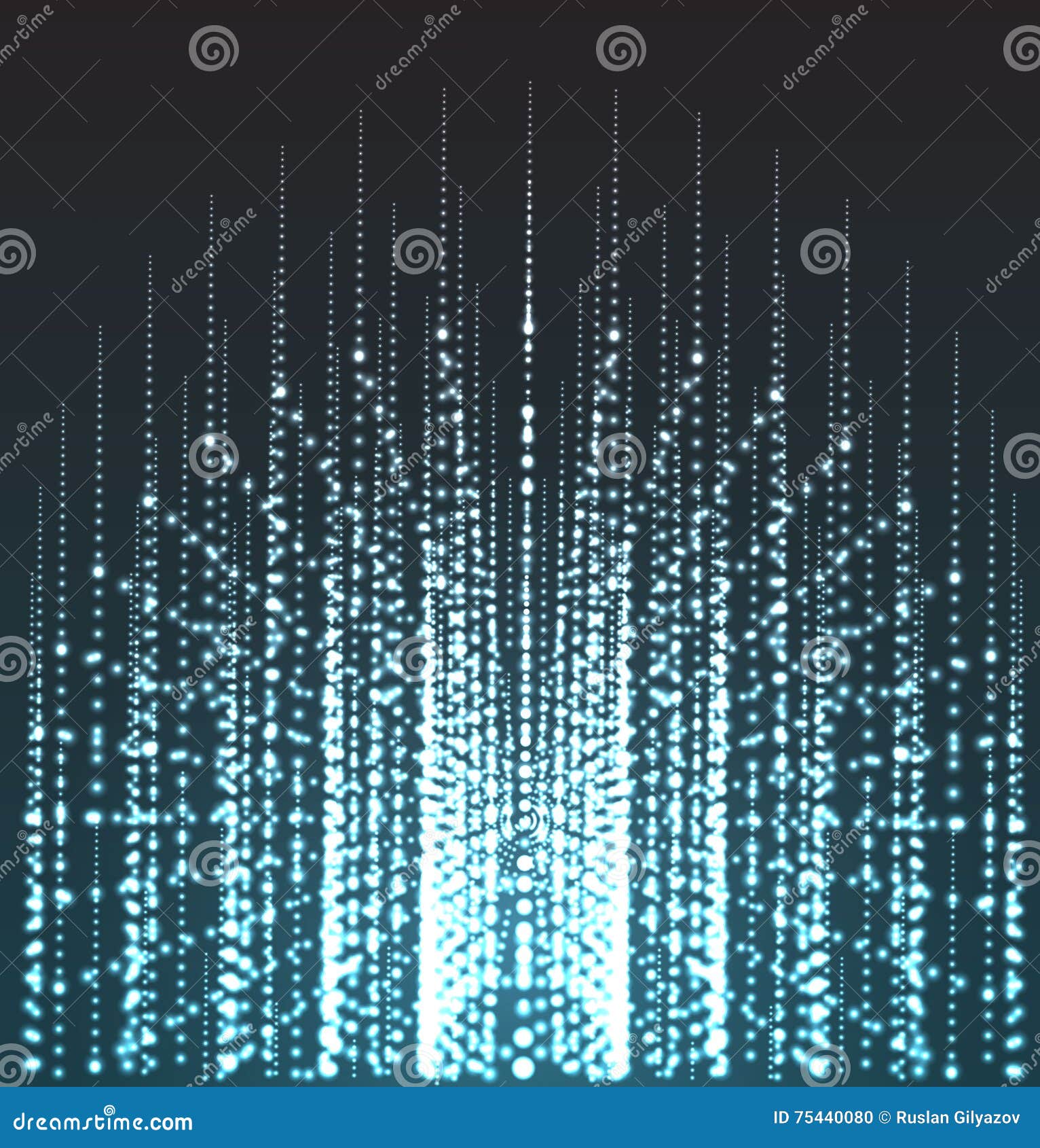 Abstract Glowing Stream of Particles Stock Vector - Illustration of ...