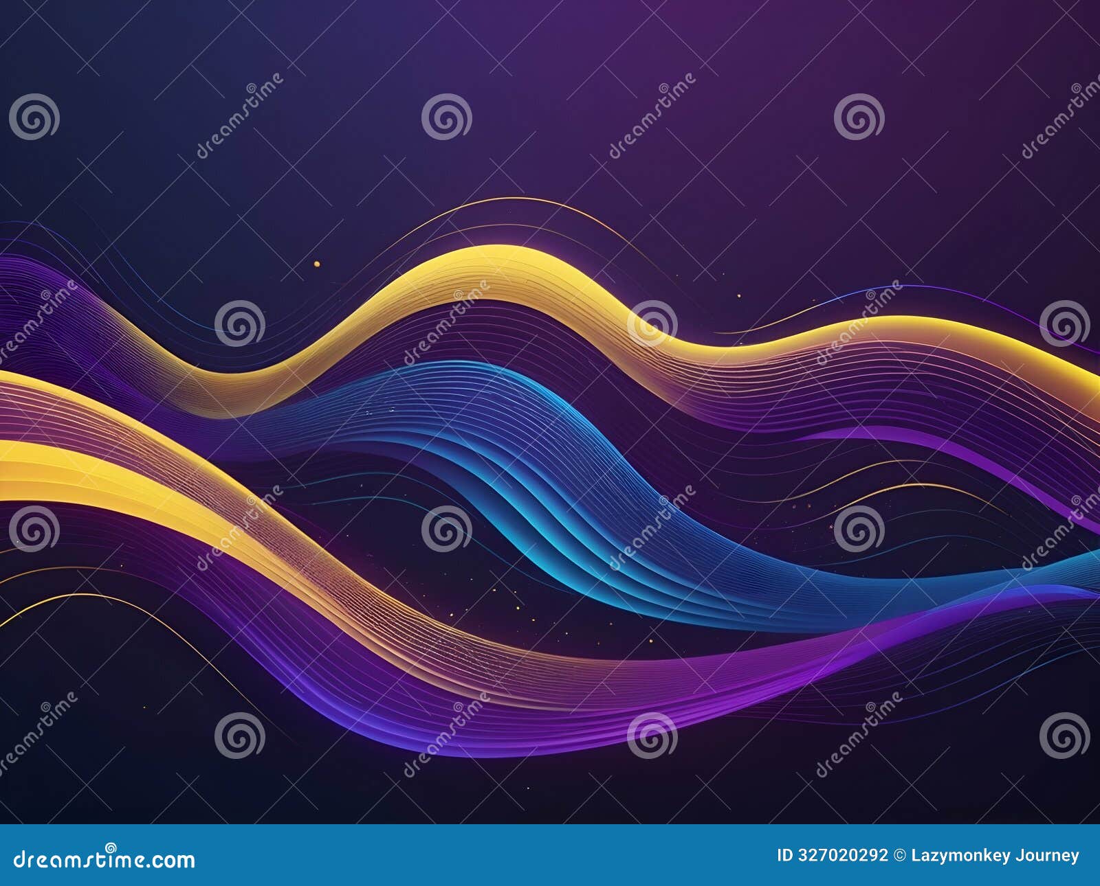 Abstract Glowing Striped Line Flow Pattern Gradient Violet Blue Yellow ...