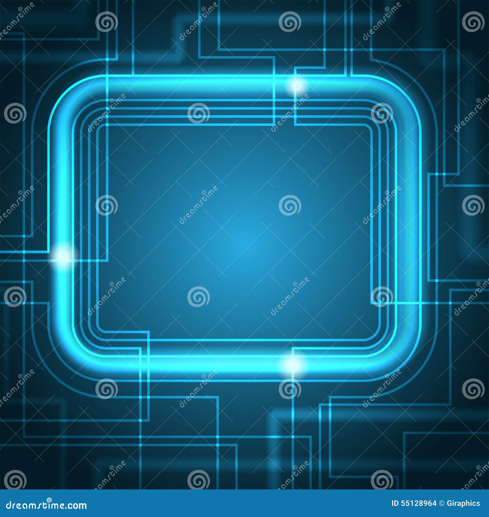 Abstract Glowing Technology Background Stock Vector - Illustration of ...