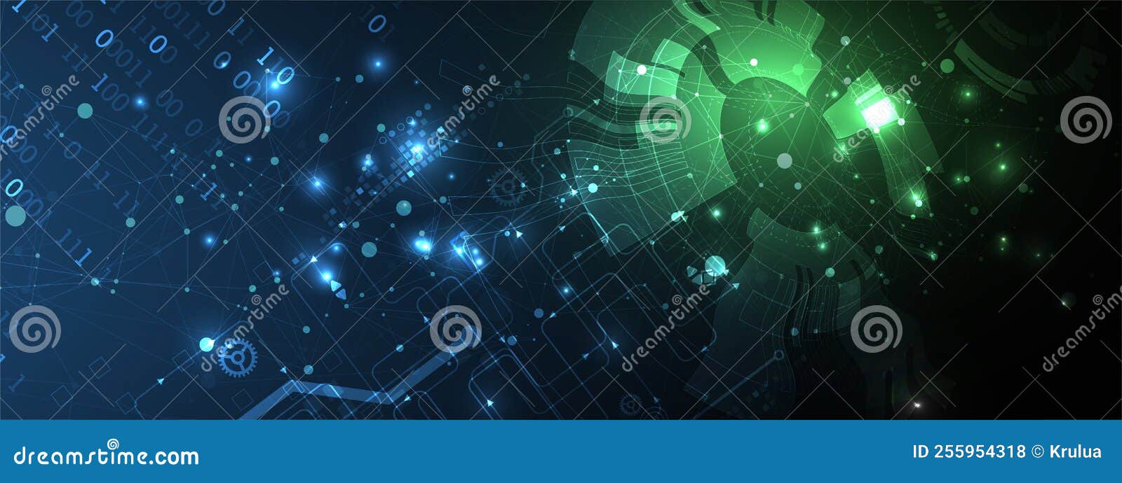 Abstract Glowing Technology Background. Communication Concept. Template ...