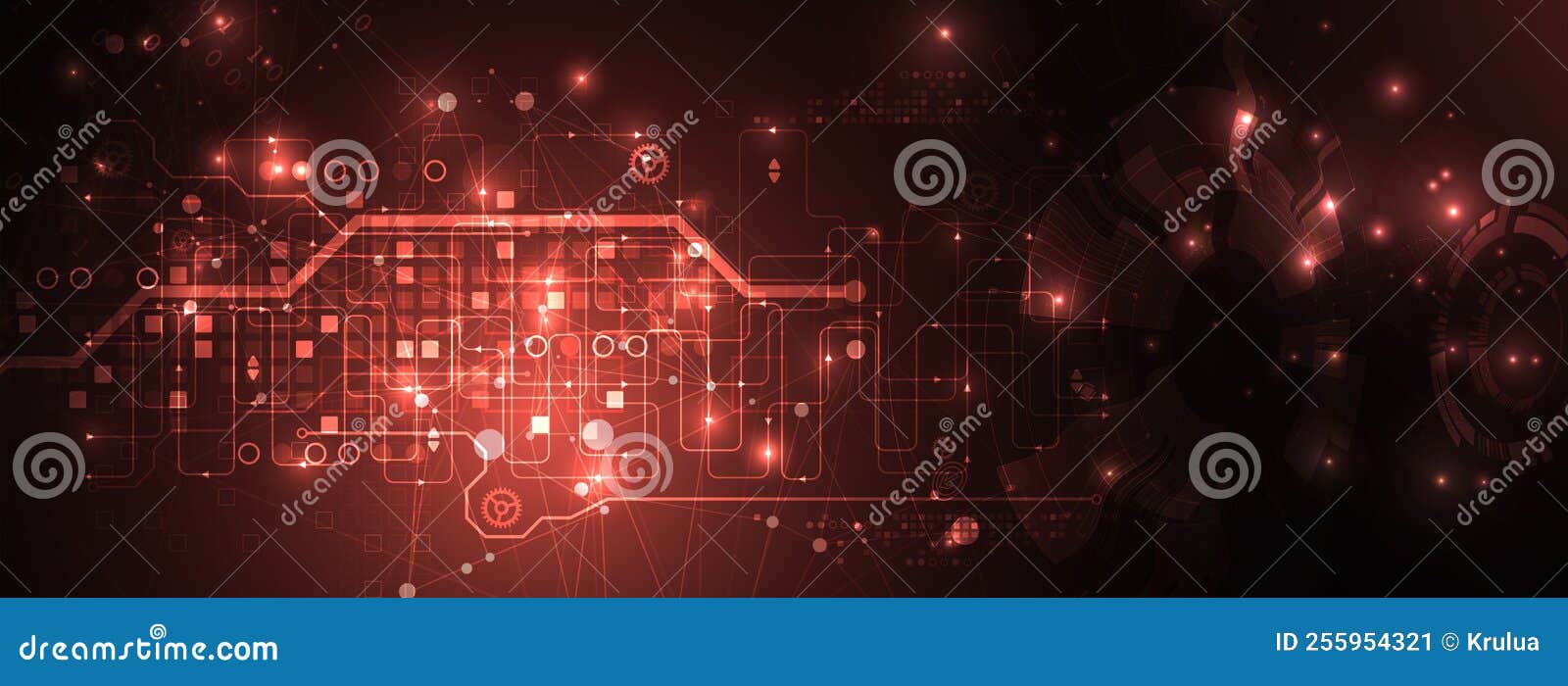 Abstract Glowing Technology Background. Communication Concept. Template ...