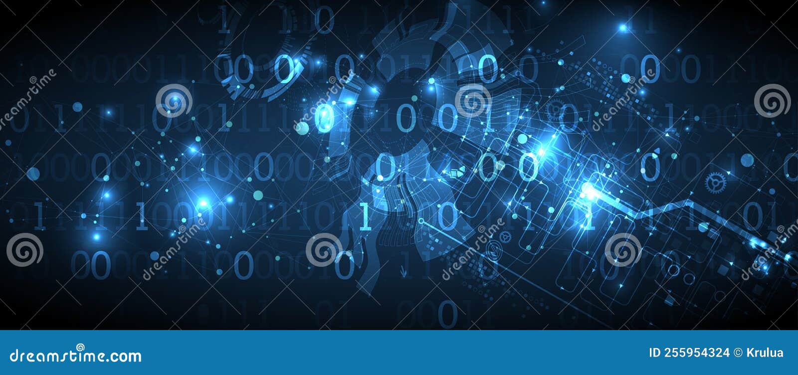 Abstract Glowing Technology Background. Communication Concept. Template ...