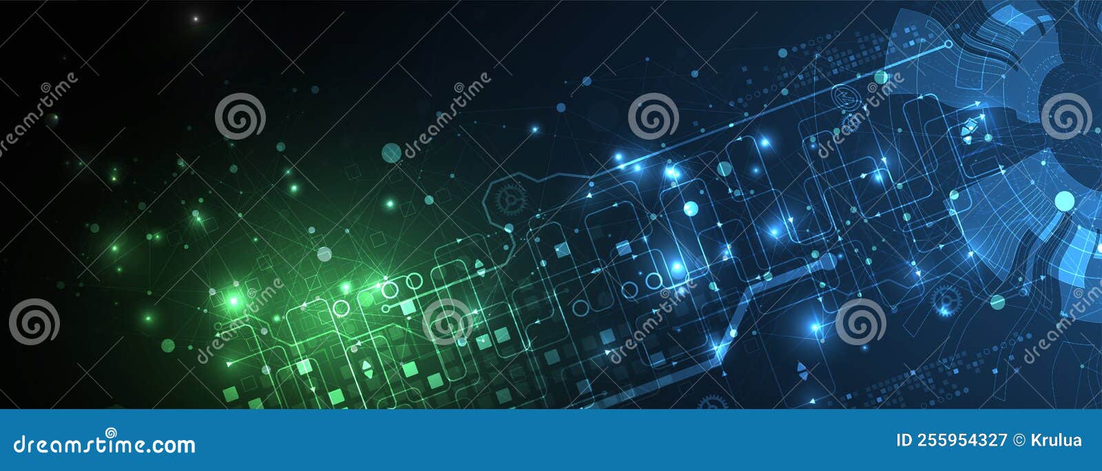 Abstract Glowing Technology Background. Communication Concept. Template ...