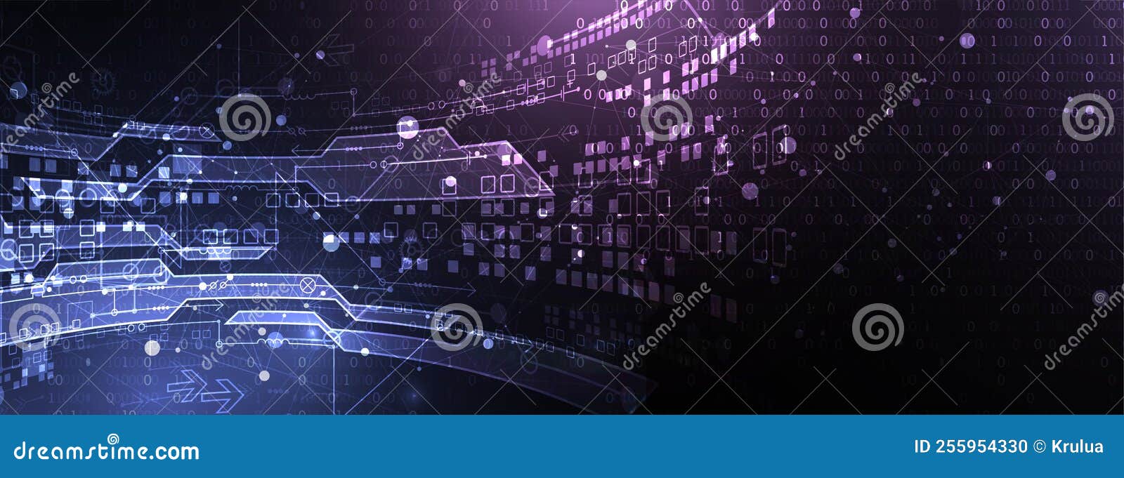 Abstract Glowing Technology Background. Communication Concept. Template ...