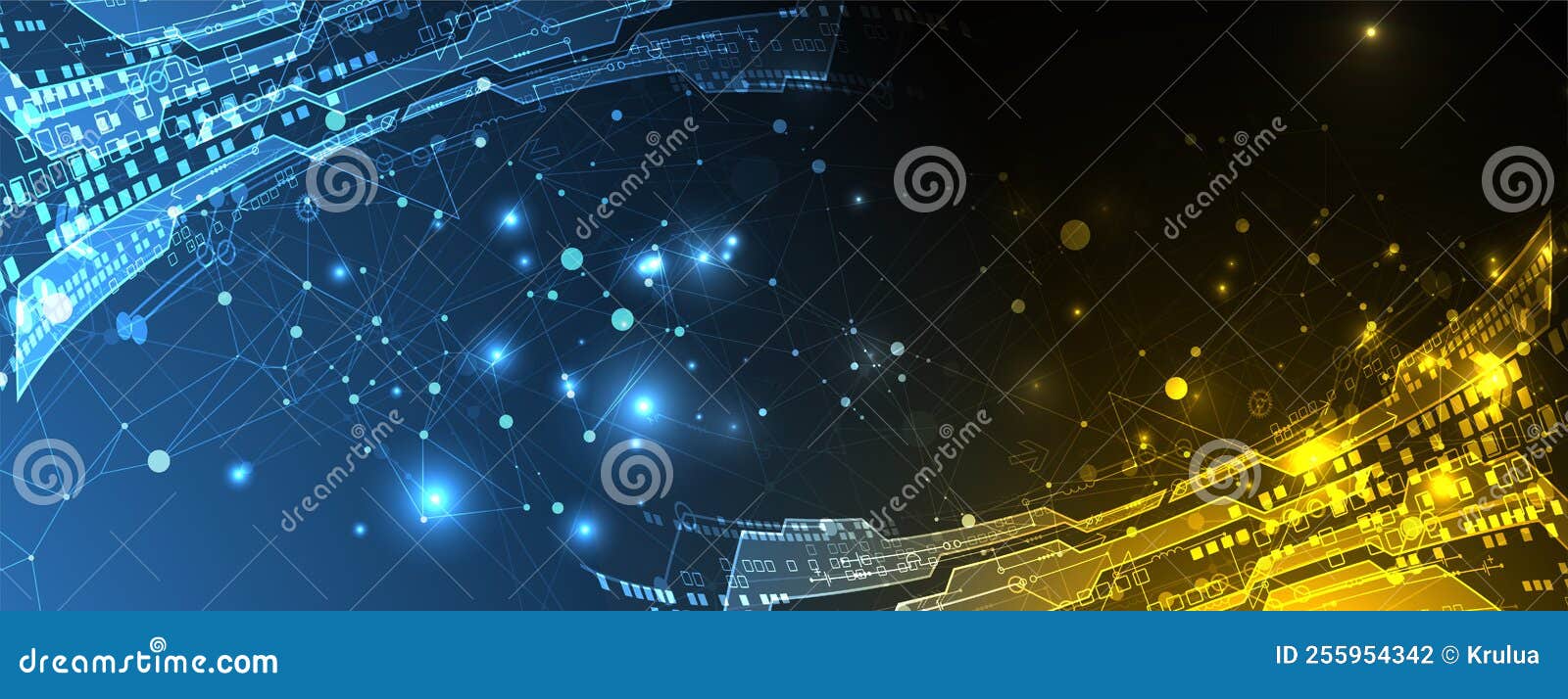 Abstract Glowing Technology Background. Communication Concept. Template ...