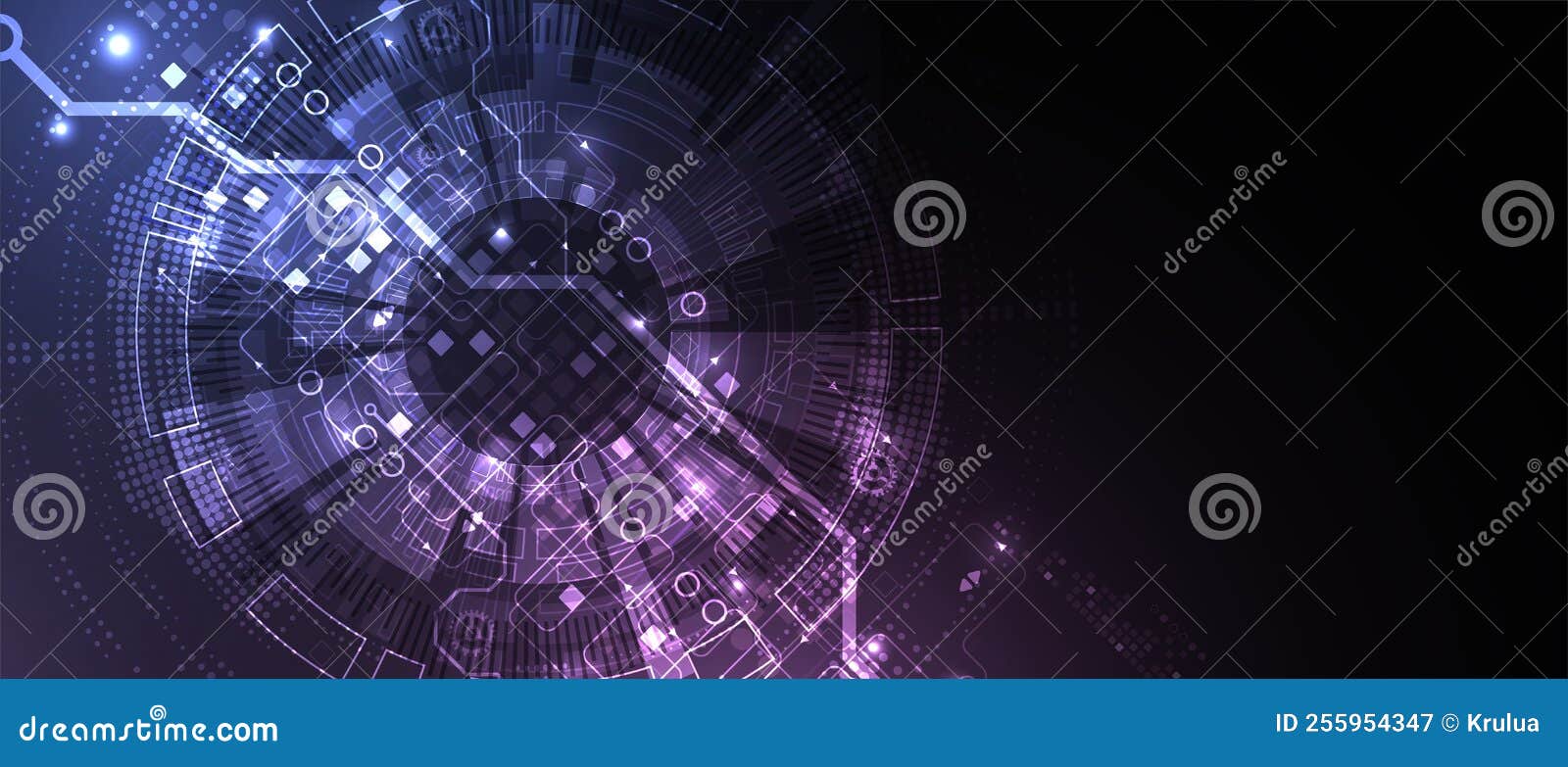 Abstract Glowing Technology Background. Communication Concept. Template ...