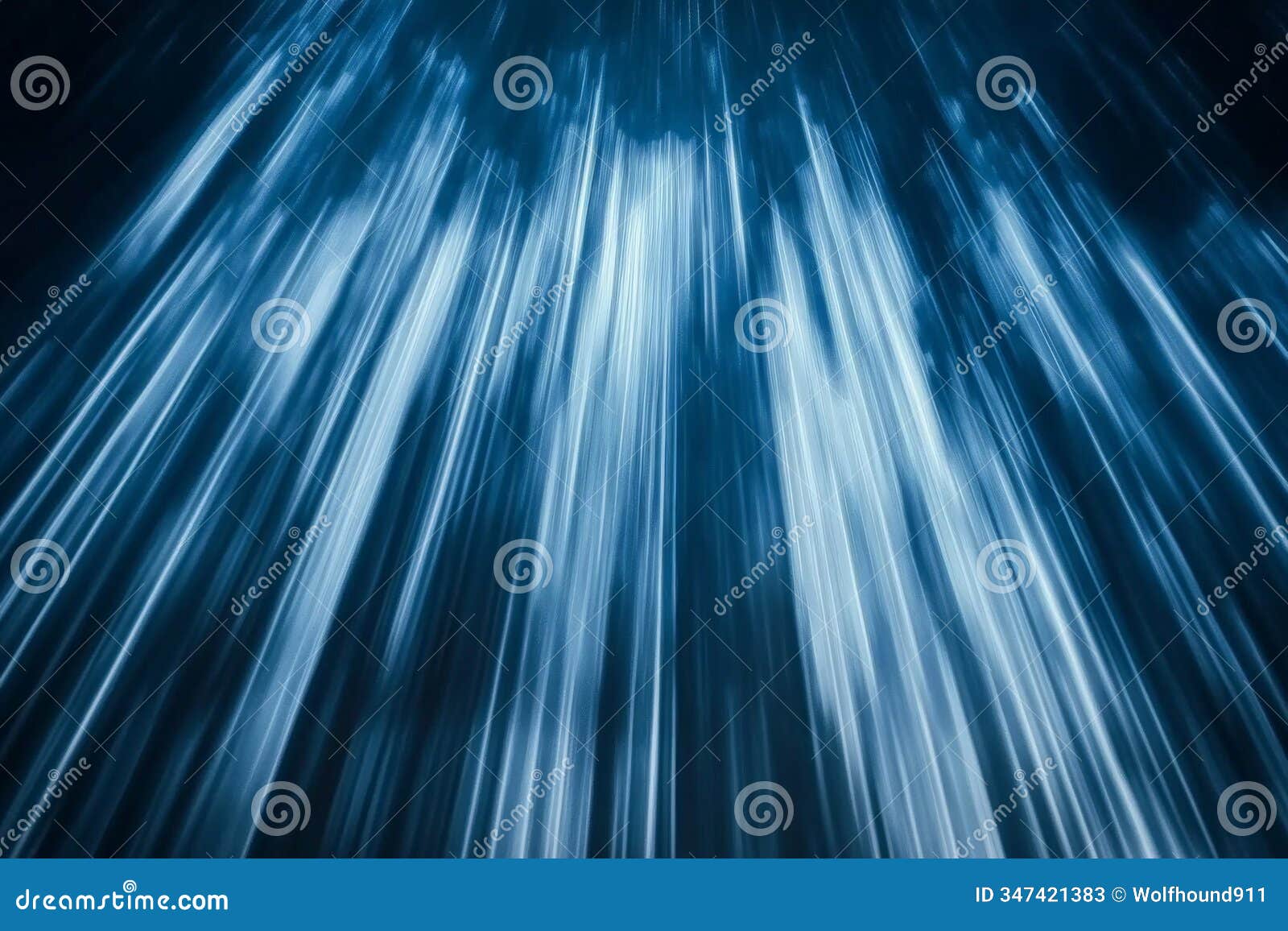 Abstract Glowing Waterfall Texture, Dynamic White and Blue Light Trails ...
