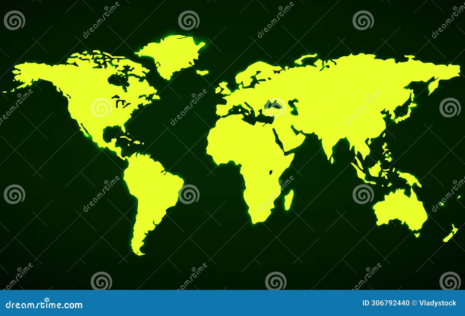 Abstract Glowing World Map. Technology Image of Globe Stock Vector ...
