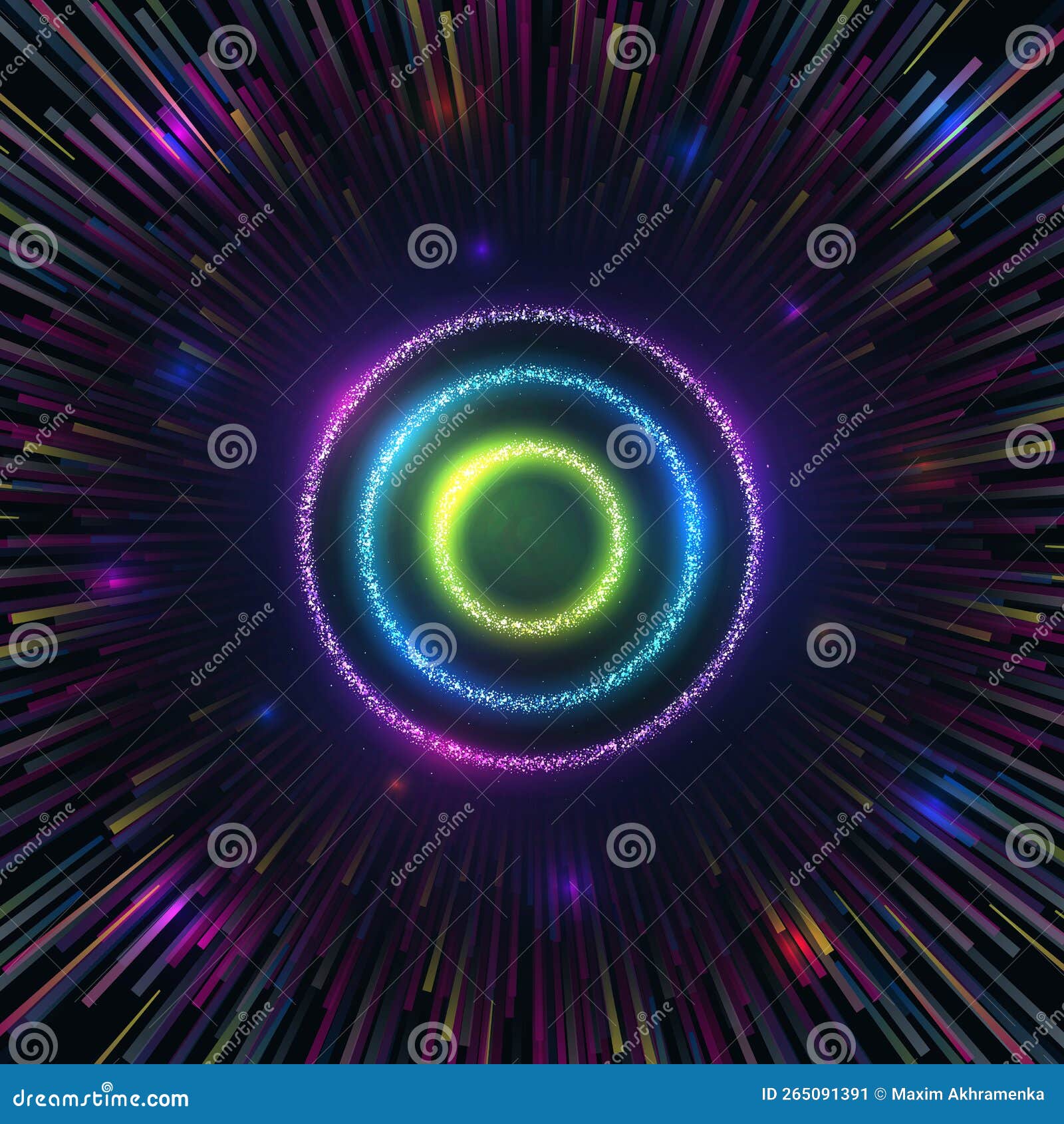 Abstract Goal To Reach on the Background of a Cosmic Explosion. Stock ...