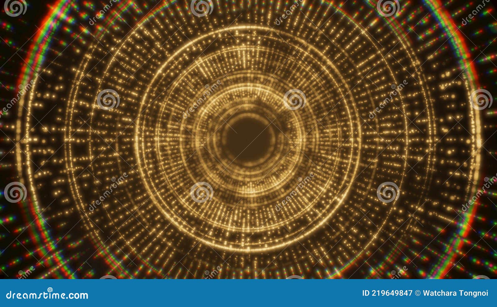 Abstract Gold Background with Circle Glitter Particle Fly through Stock Image - Image of bright ...