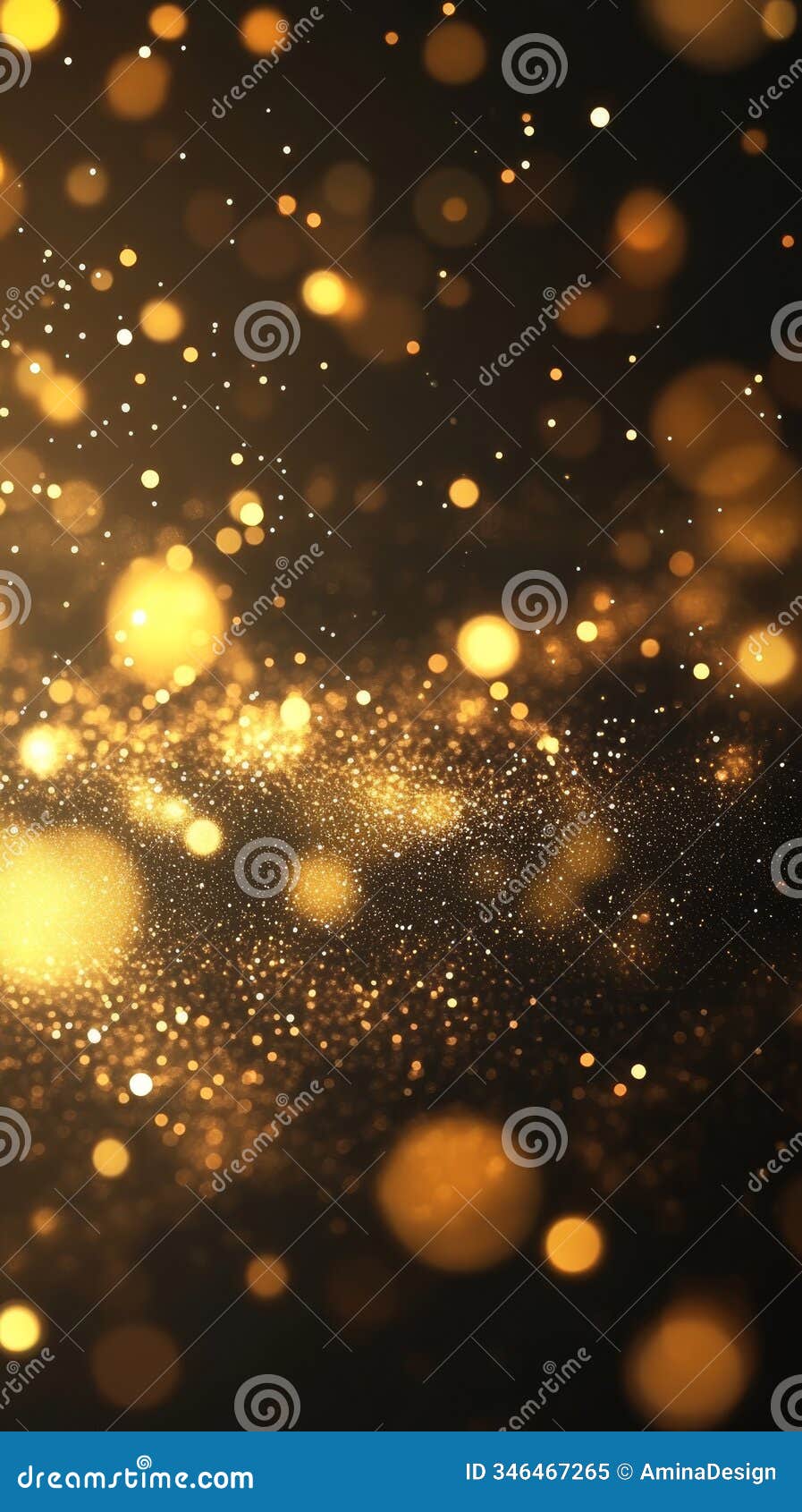 An Abstract Gold Background with a Glamorous Bokeh Effect, Visually ...