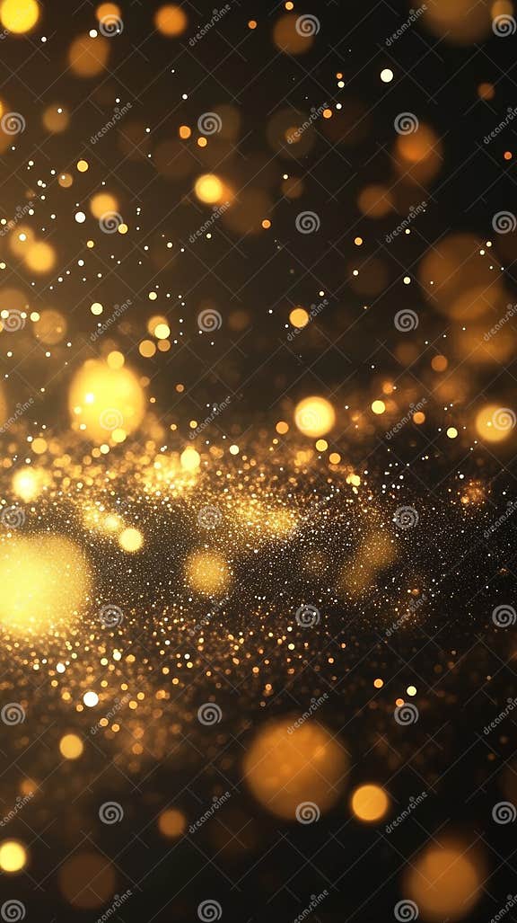 An Abstract Gold Background with a Glamorous Bokeh Effect, Visually ...