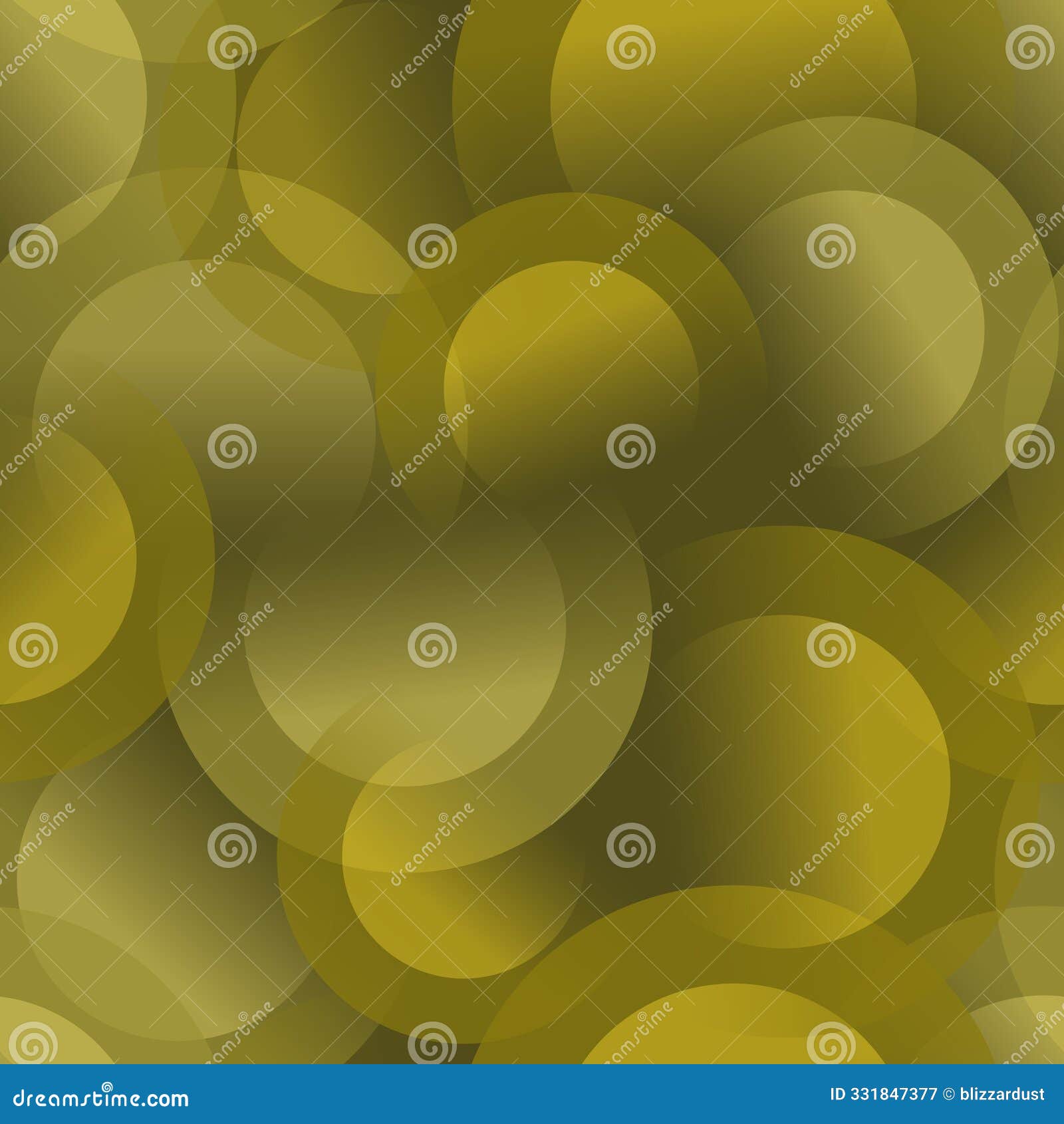 Gold Organic Circle with Seamless Pattern Background Stock Illustration ...